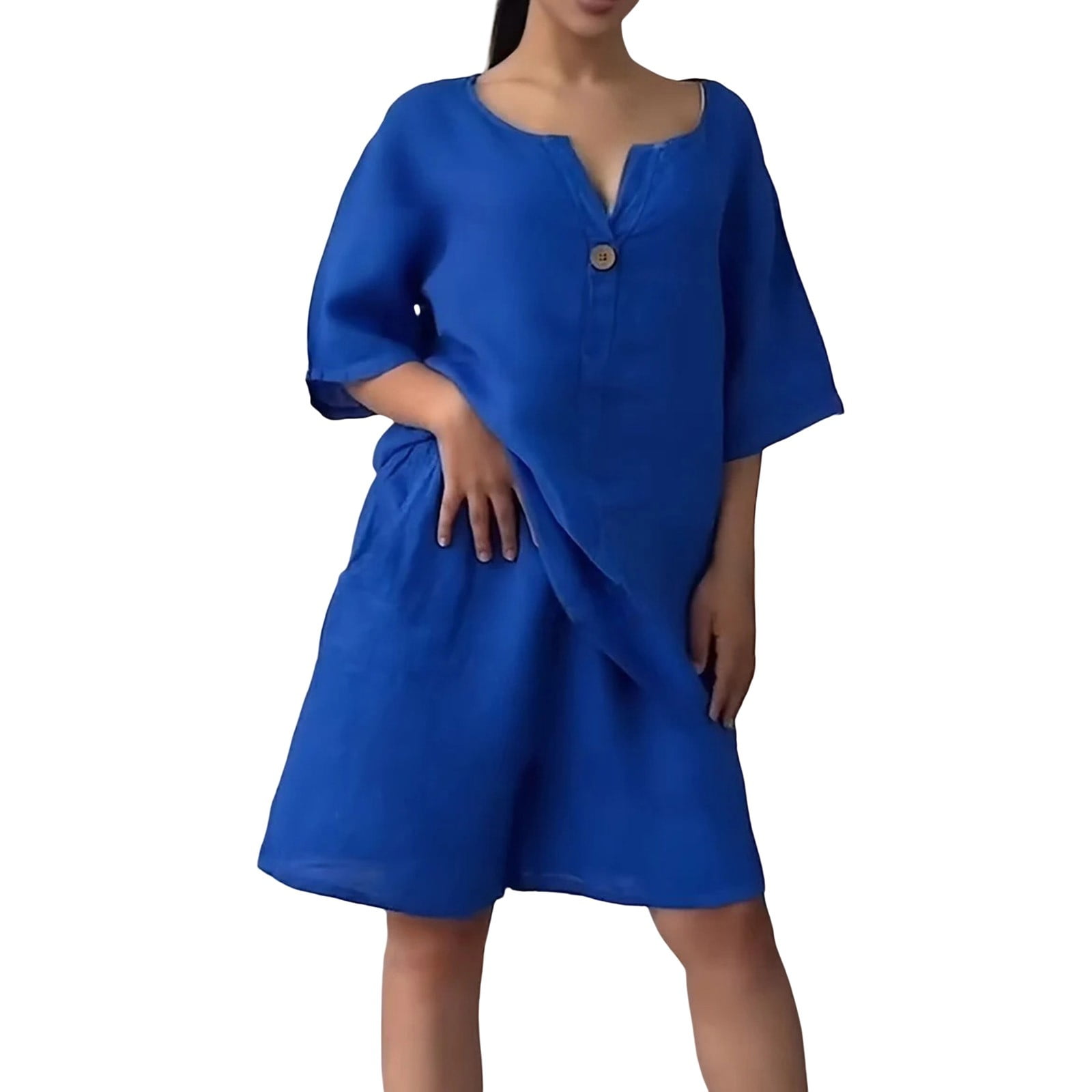 GILIGEGE Linen Sets for Women 2 Piece Summer Cotton Linen 2 Piece Short ...