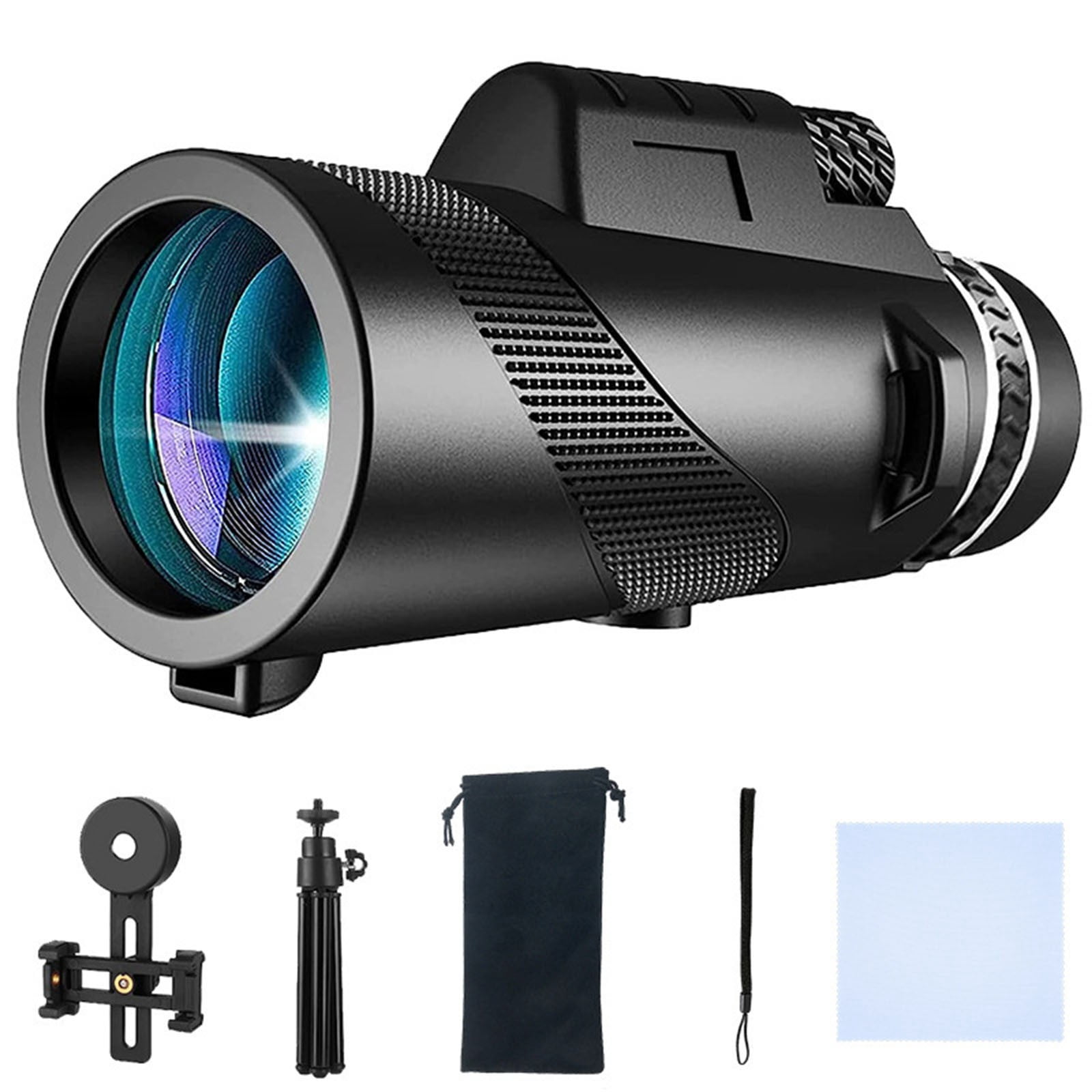 GILIGEGE Monocular Telescope With Phone Holder And Tripod Focus Phone ...