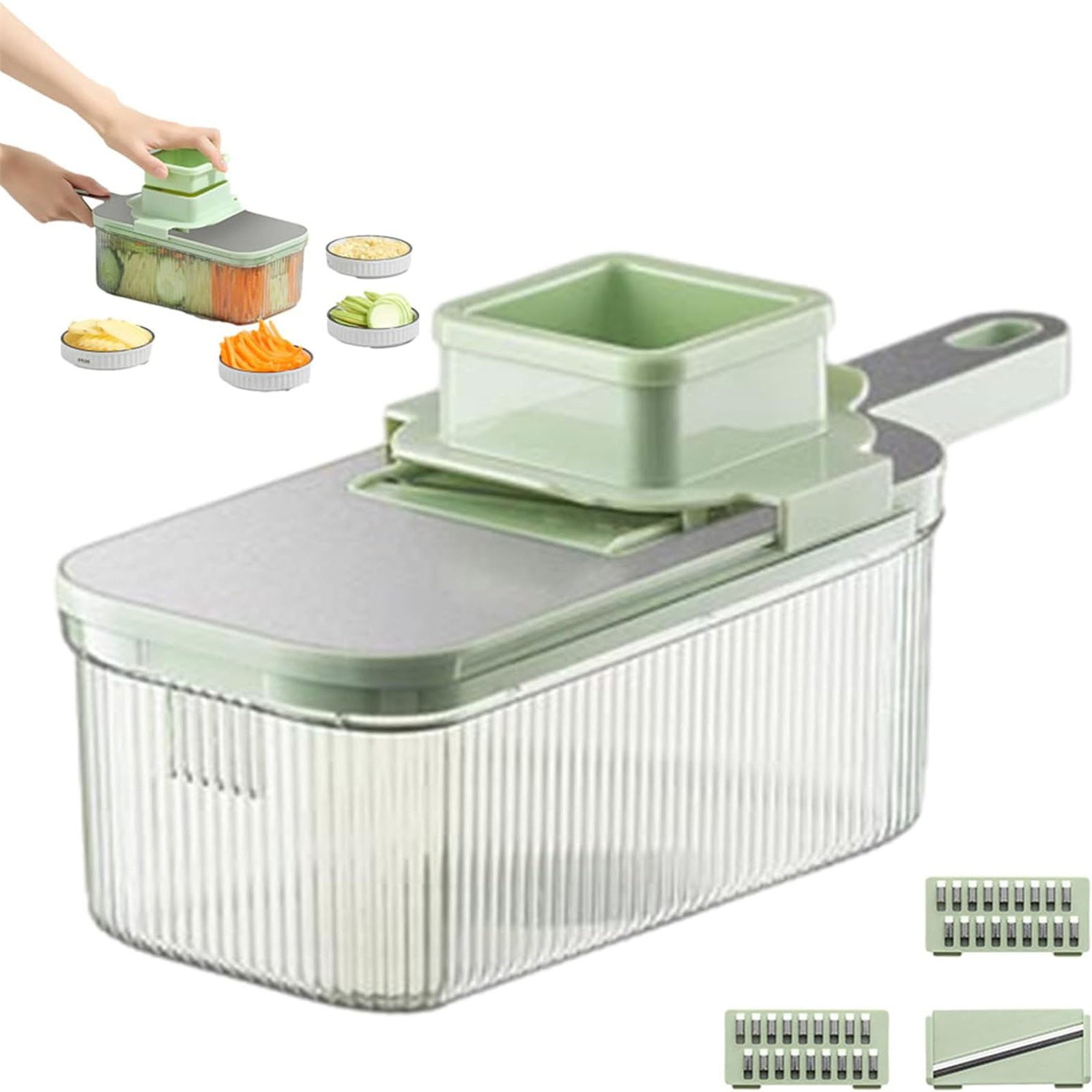 GILIGEGE NEW Multifunctional Grater Six Cutting Tools Round Vegetable ...