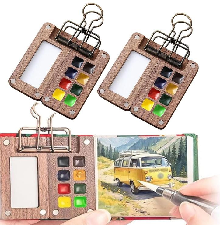 GILIGEGE Painting supplies Travel Paint Paint Bundle Mini Watercolor ...