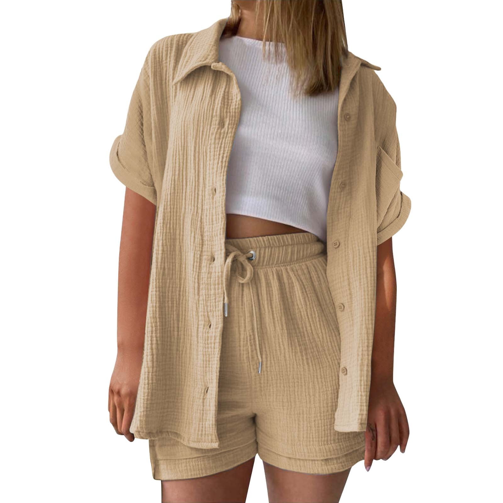 GILIGEGE Shorts Sets Women 2 Piece Outfits Summer Fashionable and ...