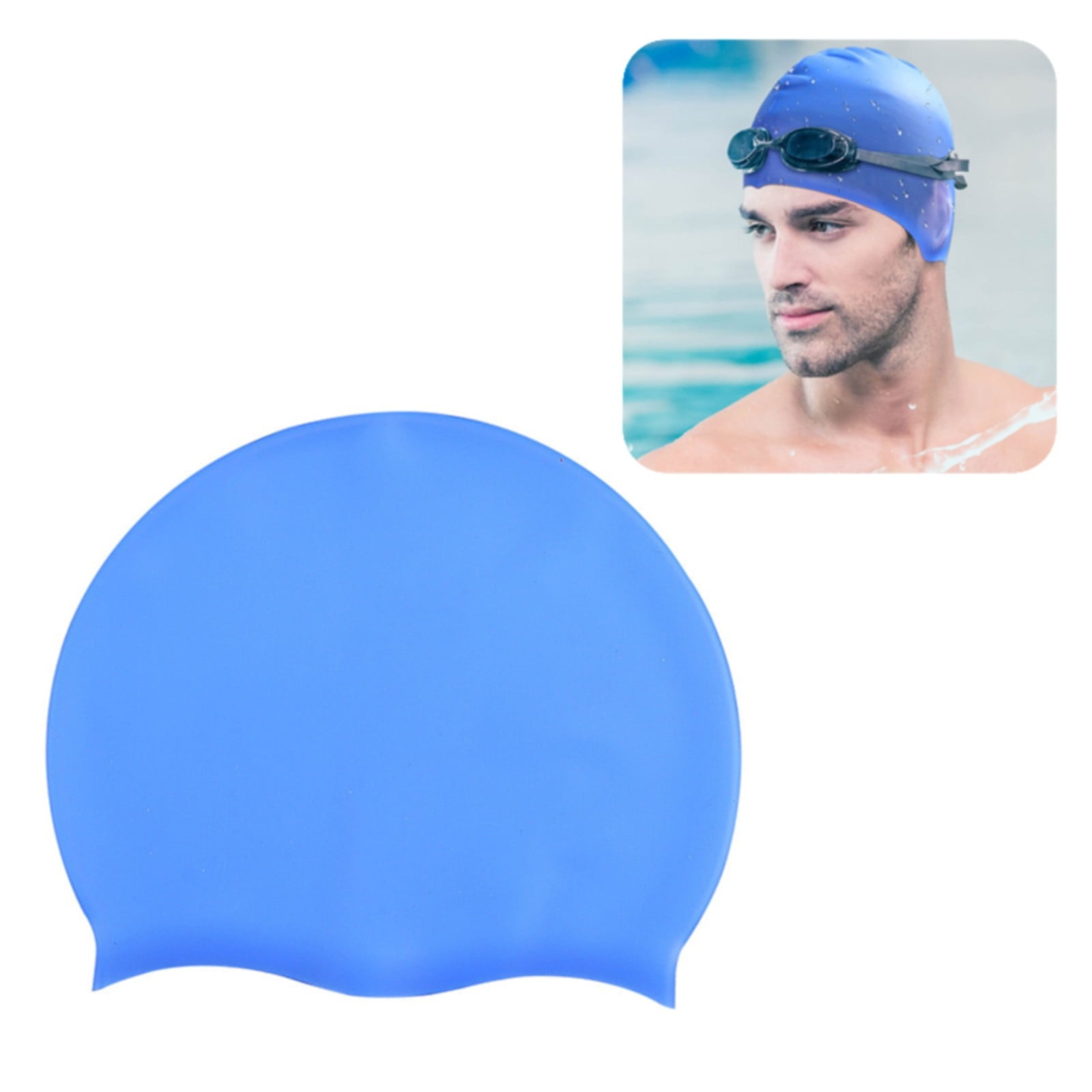 GILIGEGE Silicone Swim Cap For Men Women Unisex Adult Swimming Caps For ...