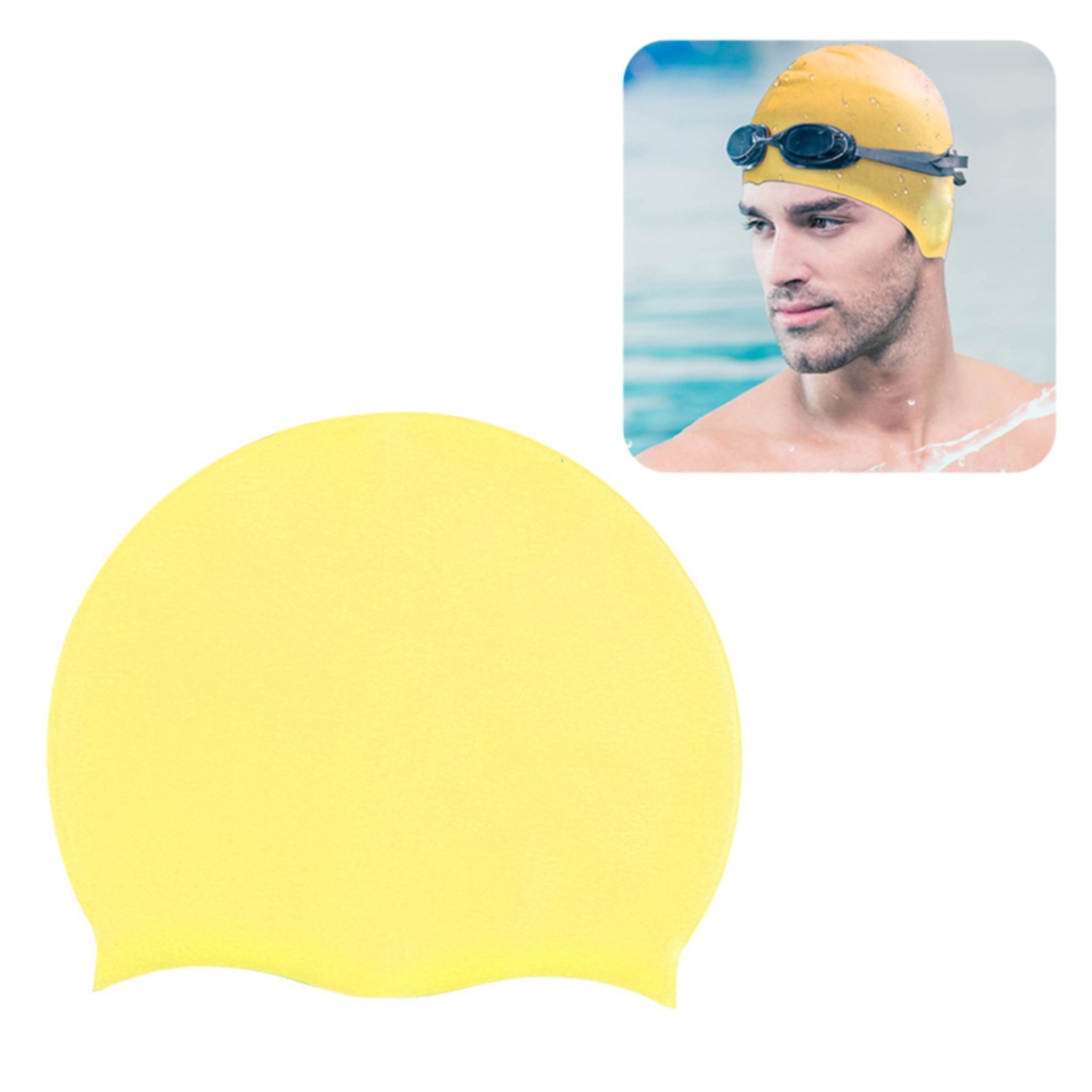 GILIGEGE Silicone Swim Cap For Men Women Unisex Adult Swimming Caps For ...
