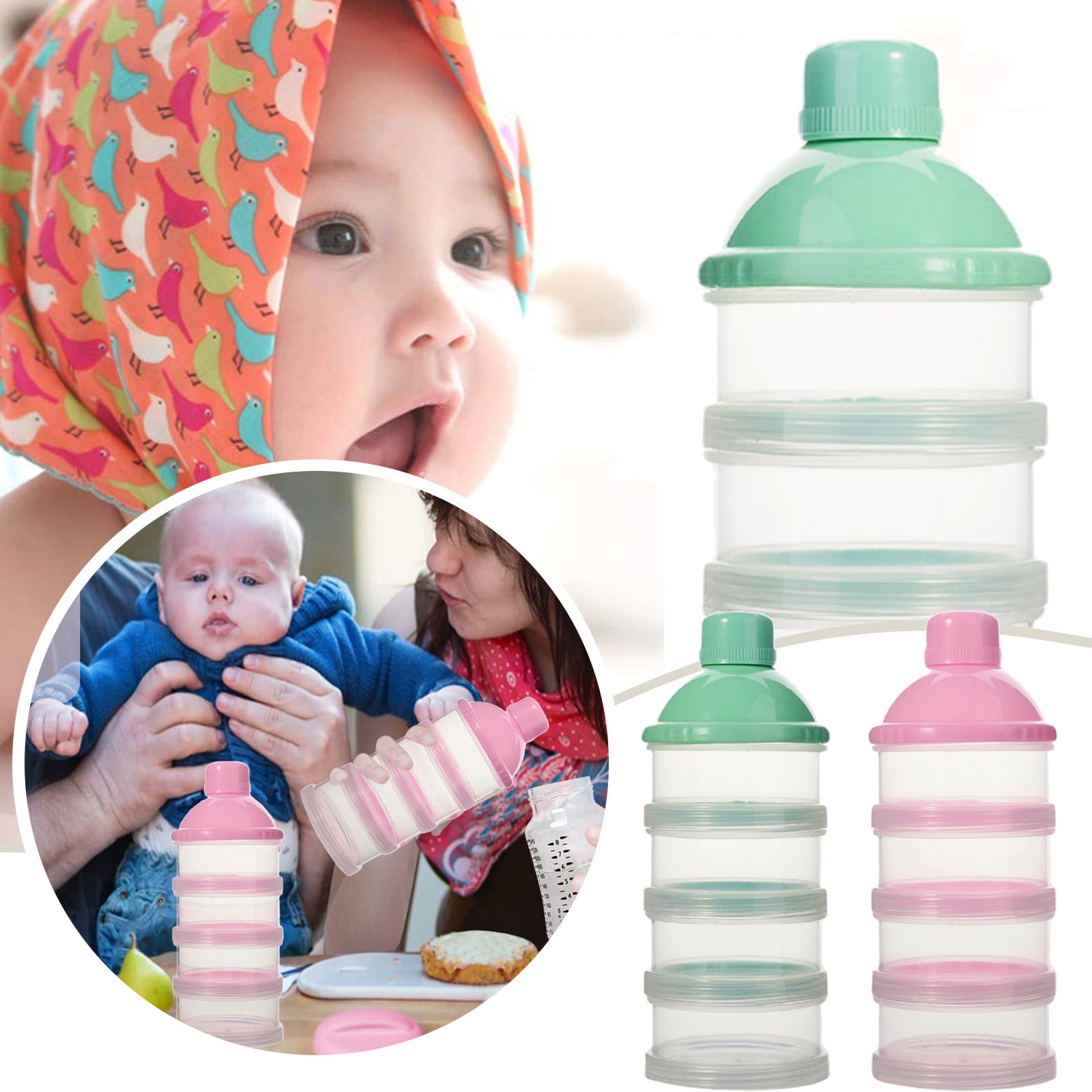 GILIGEGE Storage Containers Baby Milk Powder Formula Dispenser NonSpill ...