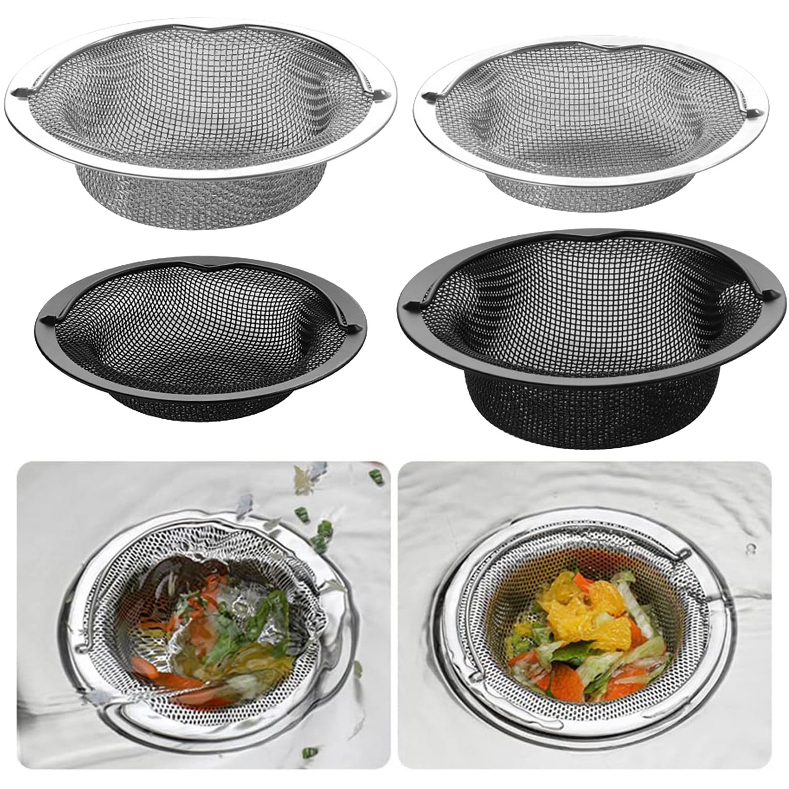 GILIGEGE Strainers Stainless Steel Kitchen Sink Thickened Universal ...