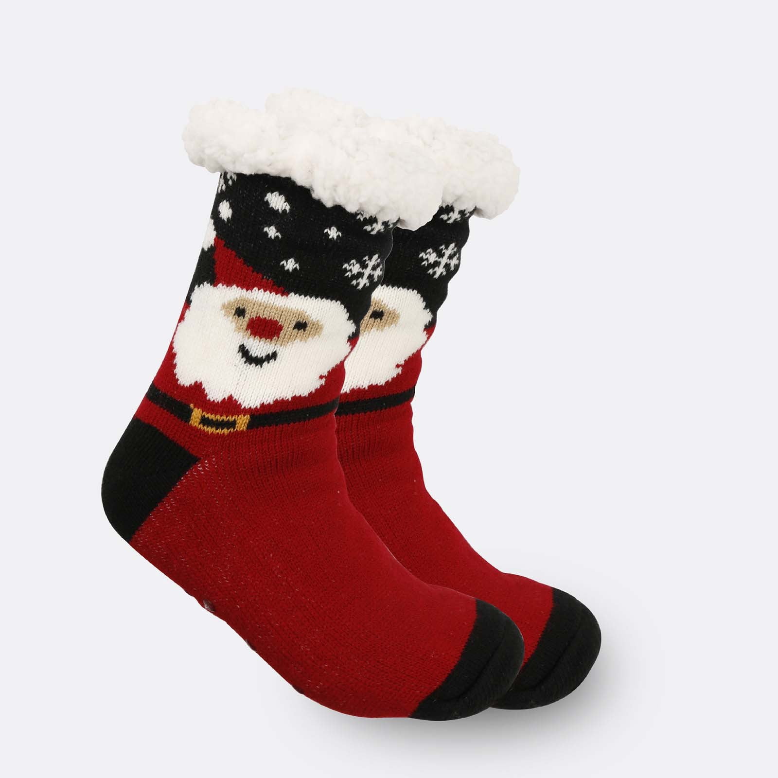 GILIGEGE Women'S Sherpa Lined Cozy Thermal Non-Skid Socks Christmas ...