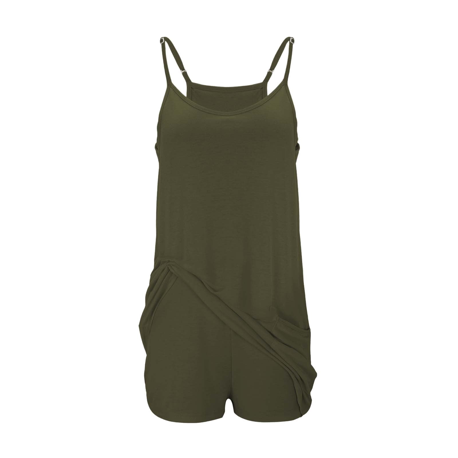 GILIGEGE Womens Athletic Dress Hot Shot Mini Dress Built In Shorts ...