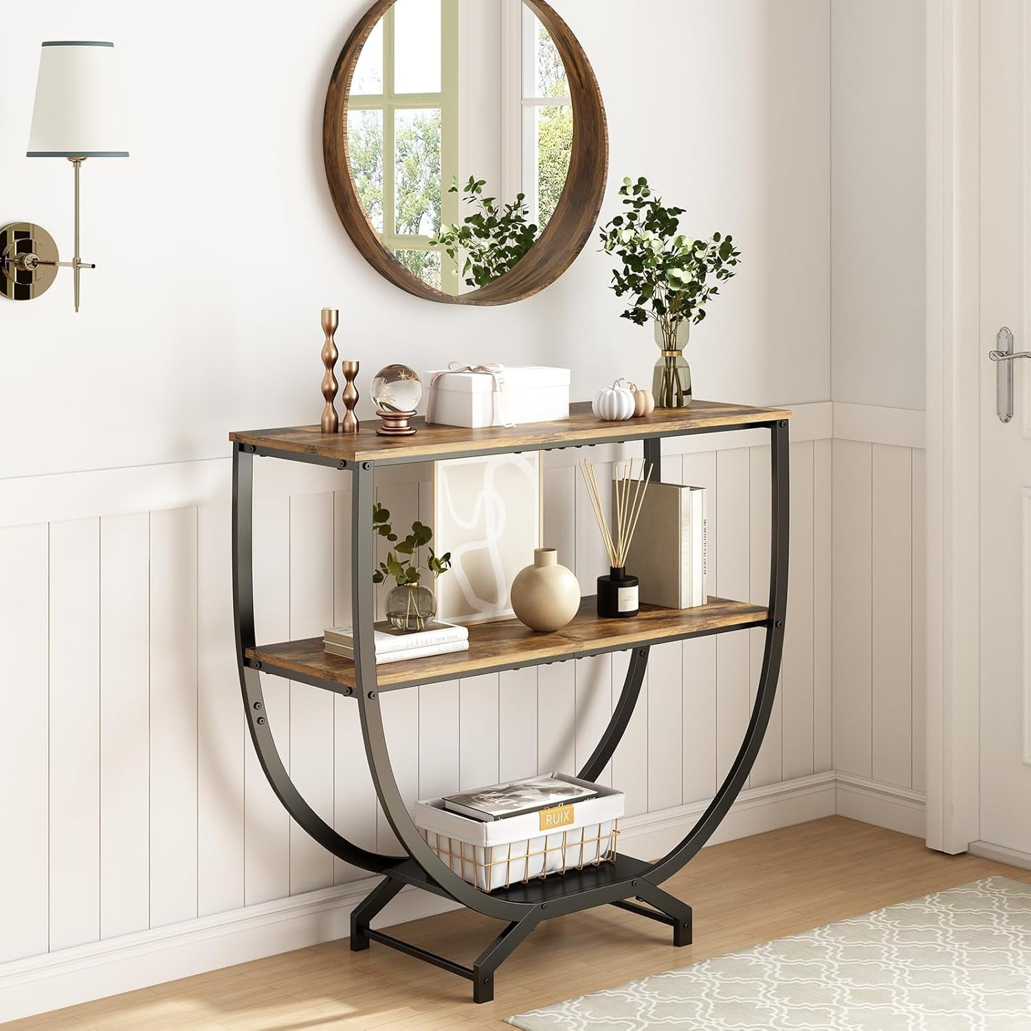 GILLAS 3 Tier Console Tables, 30" Height Entryway Table, Sofa Table ...