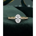 GIMELIS 1.20 CT Oval Cut Lab Grown Diamond Hidden Halo Engagement Ring ...