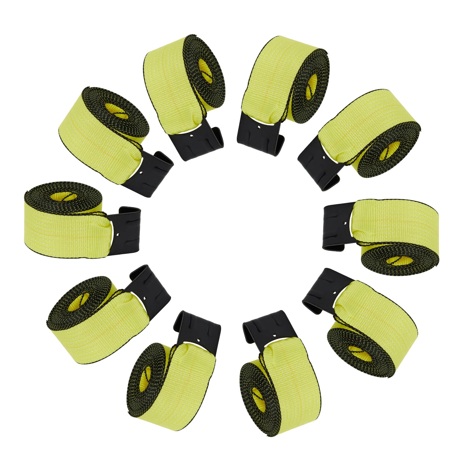 GIMMYFIVE 4" x 30' Winch Straps with Flat Hooks, 10 Pack Heavy Duty ...