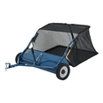 GIMMYFIVE 48-Inch Tow Behind Lawn Sweeper, 16 cu.ft. Heavy Duty Leaf ...