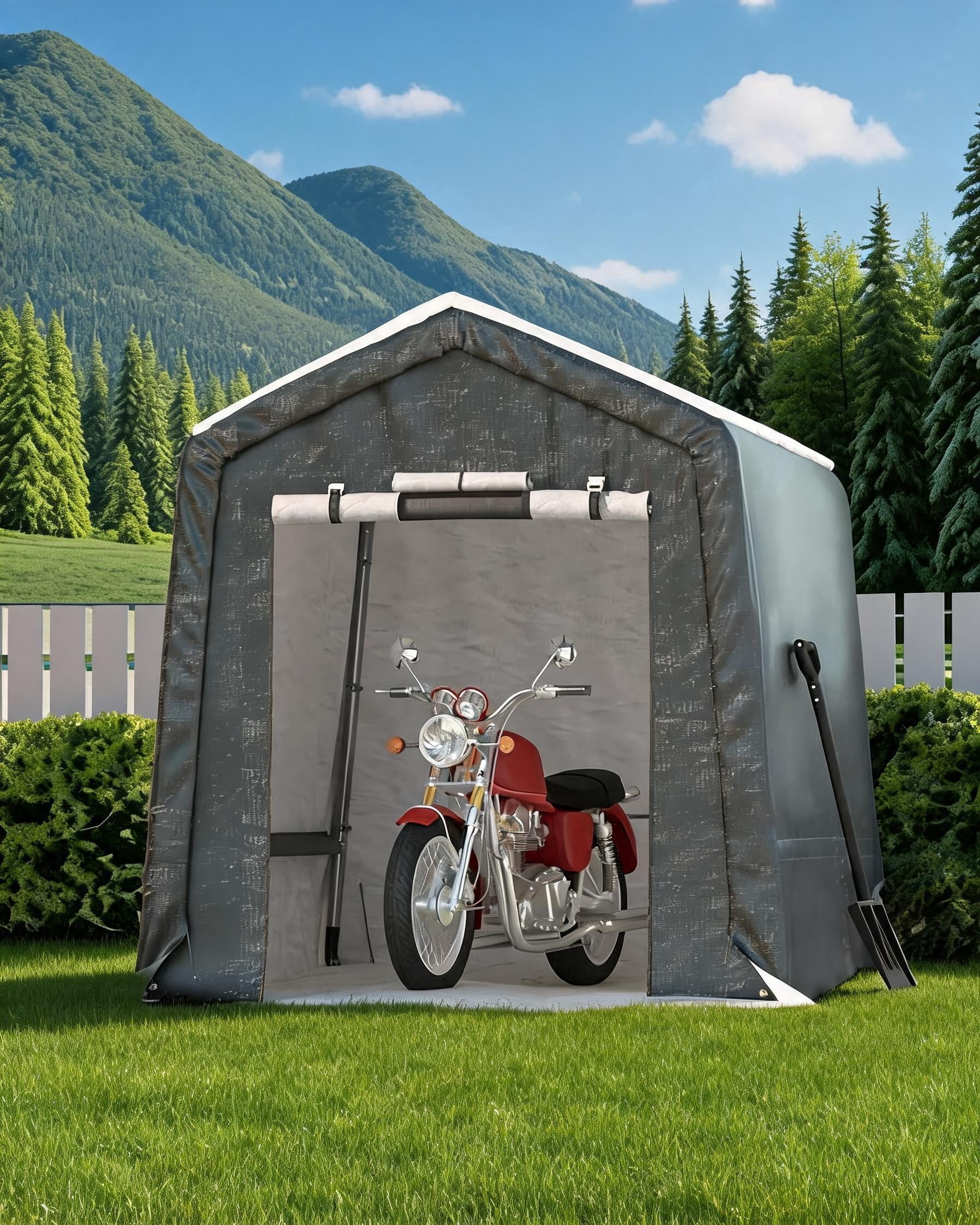 GIMMYFIVE 6x6 FT Heavy-Duty Outdoor Storage Shed, Waterproof & UV ...