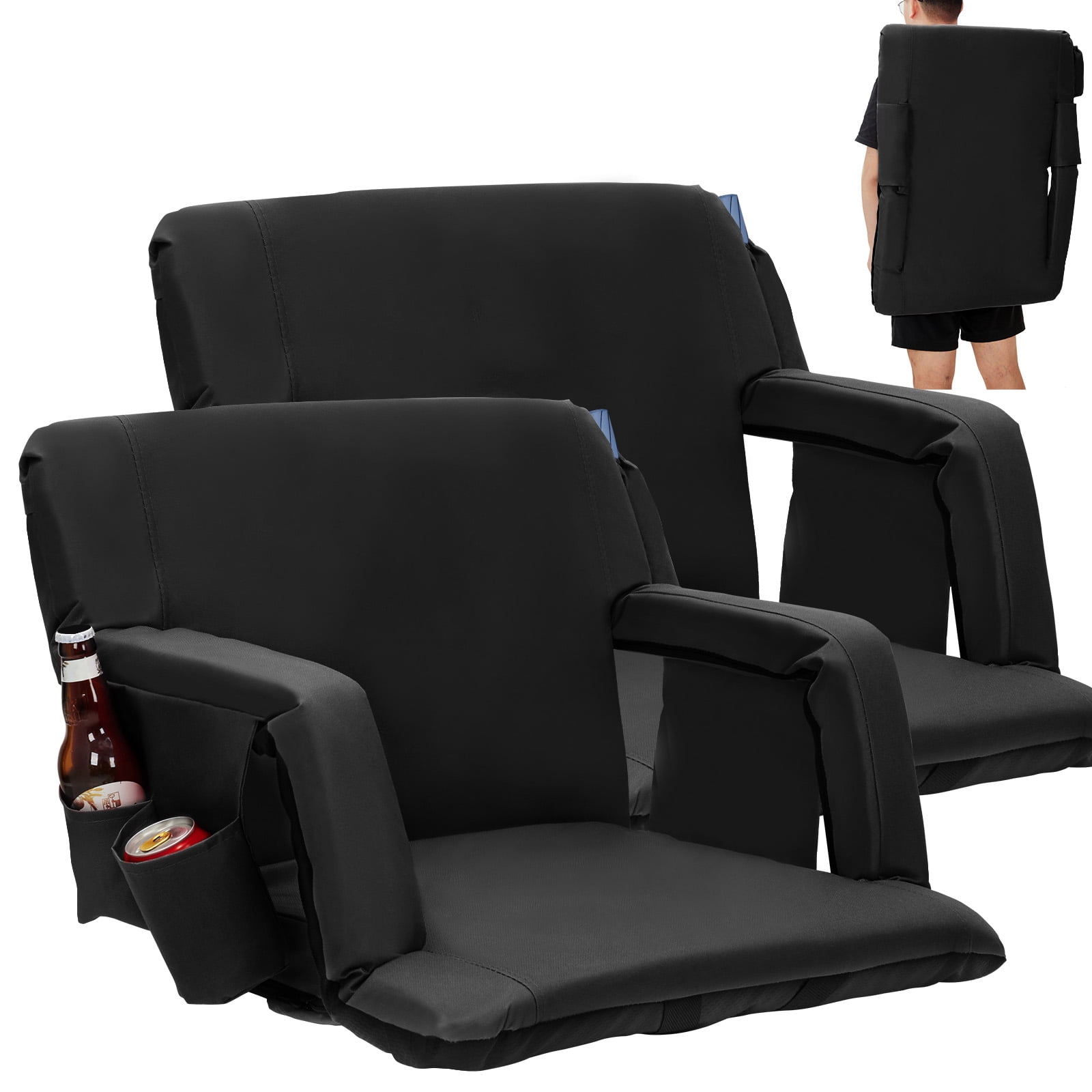 GIMMYFIVE Extra Wide Stadium Seat for Bleachers, 6-Position Reclining ...
