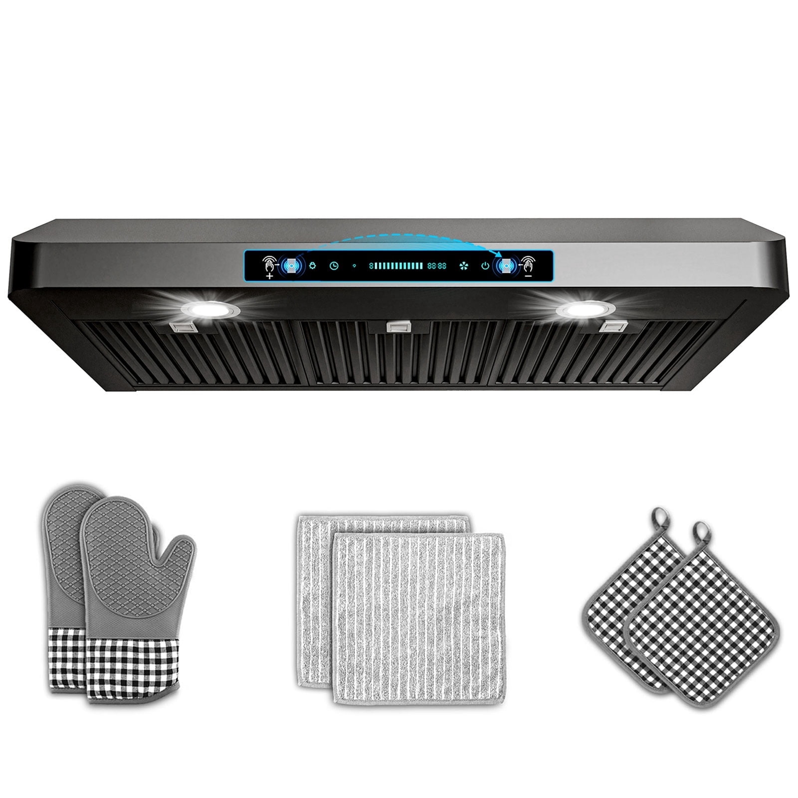 GIMSOL 42" Under Cabinet Range Hood, 400 CFM, 4-Speed Gesture Control ...