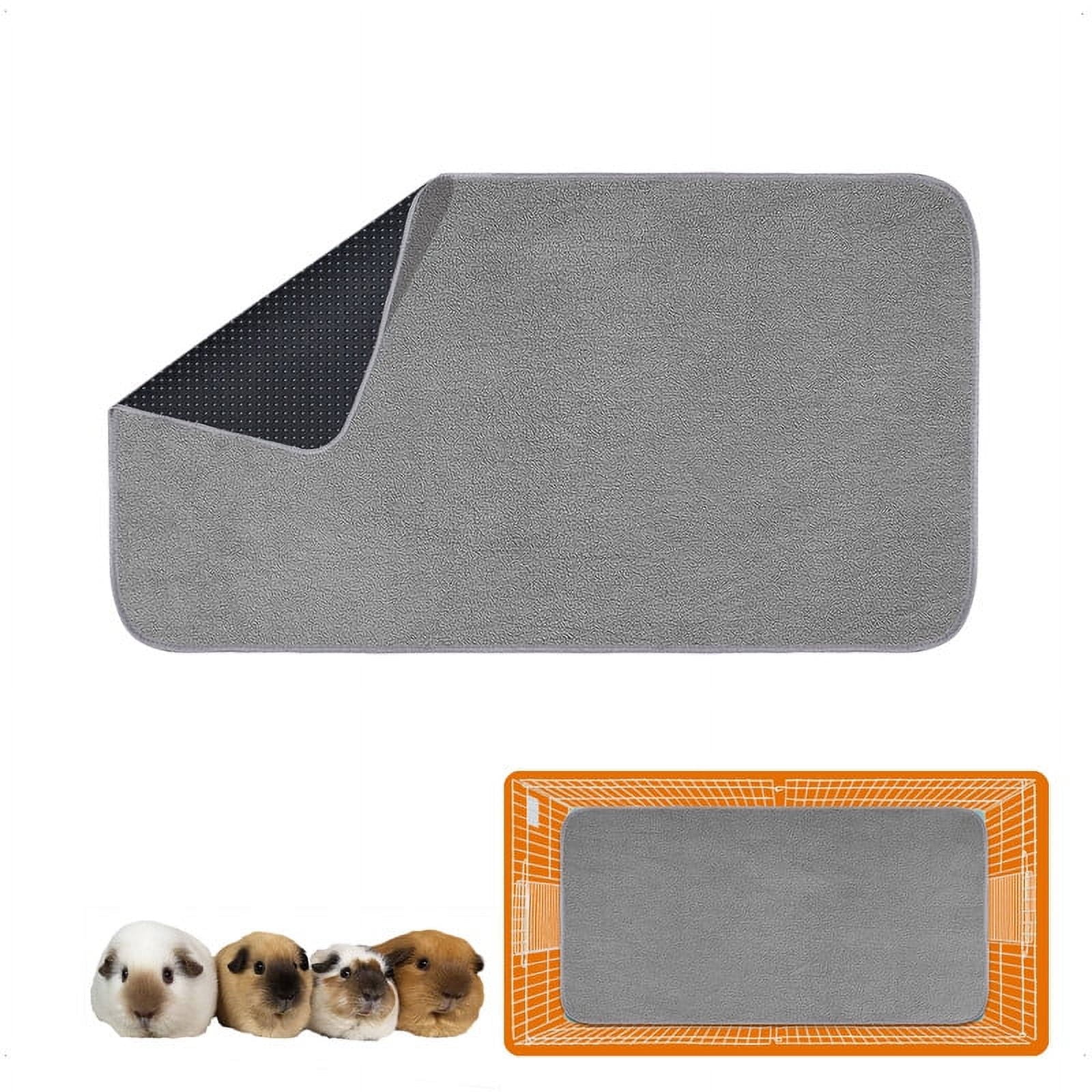 GINIDEAR Guinea Pig Cage Liner, Washable Reusable Leakproof Fleece ...