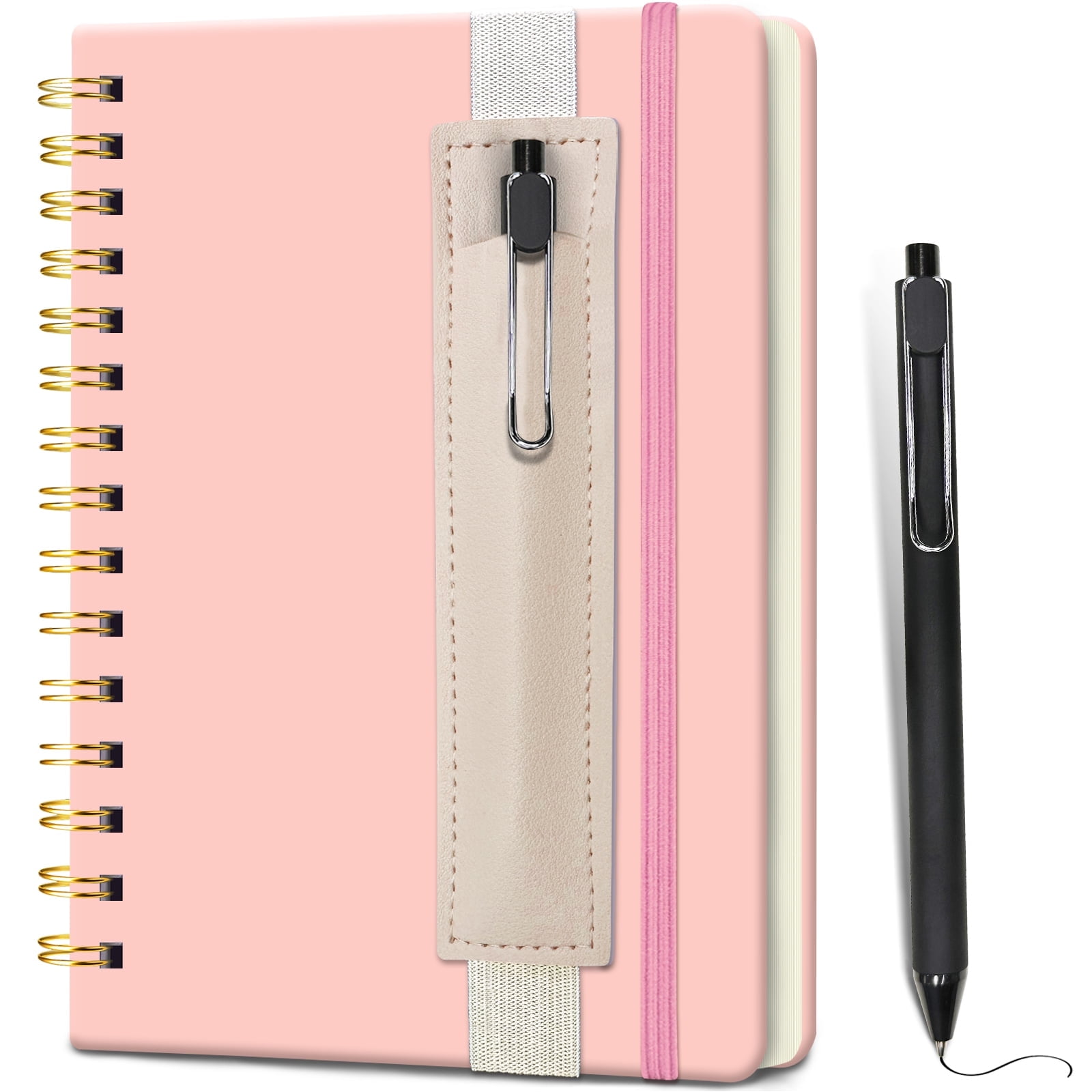 GINMLYDA Small Spiral Notebook (Pink) - 5.7"x 8.27", 160 Lined Pages ...