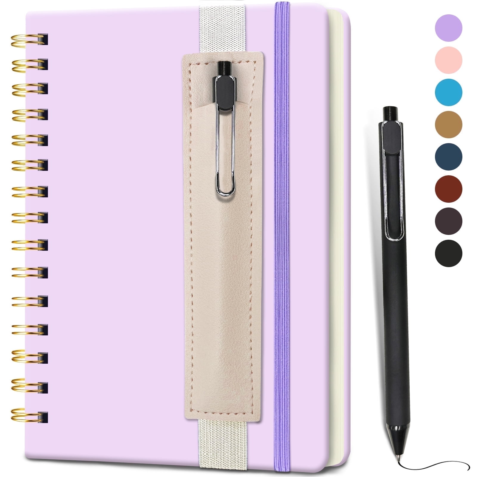 GINMLYDA Small Spiral Notebook (Purple) - 5.7"x 8.27", 160 Lined Pages ...