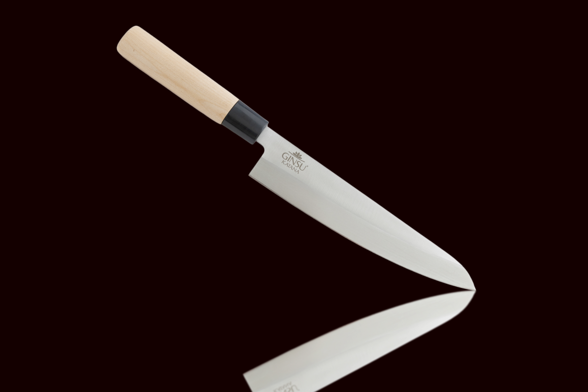GINSU KATANA 8" CHEF/GYUTO ORIGINS COLLECTION -420J2 Japanese Stainless ...