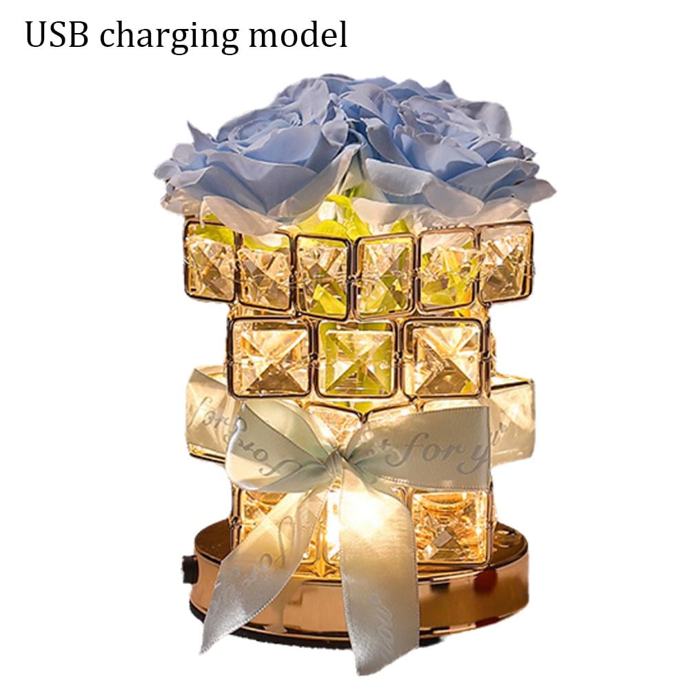GINTBN Rose Crystal Table Lamp Valentines Day Decor, 2025 New ...