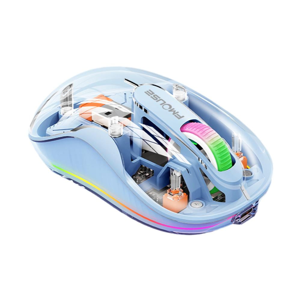 GINTBN TRANSPARENT Wireless Mouse,USB-C Receiver Wireless Mouse,Dual ...