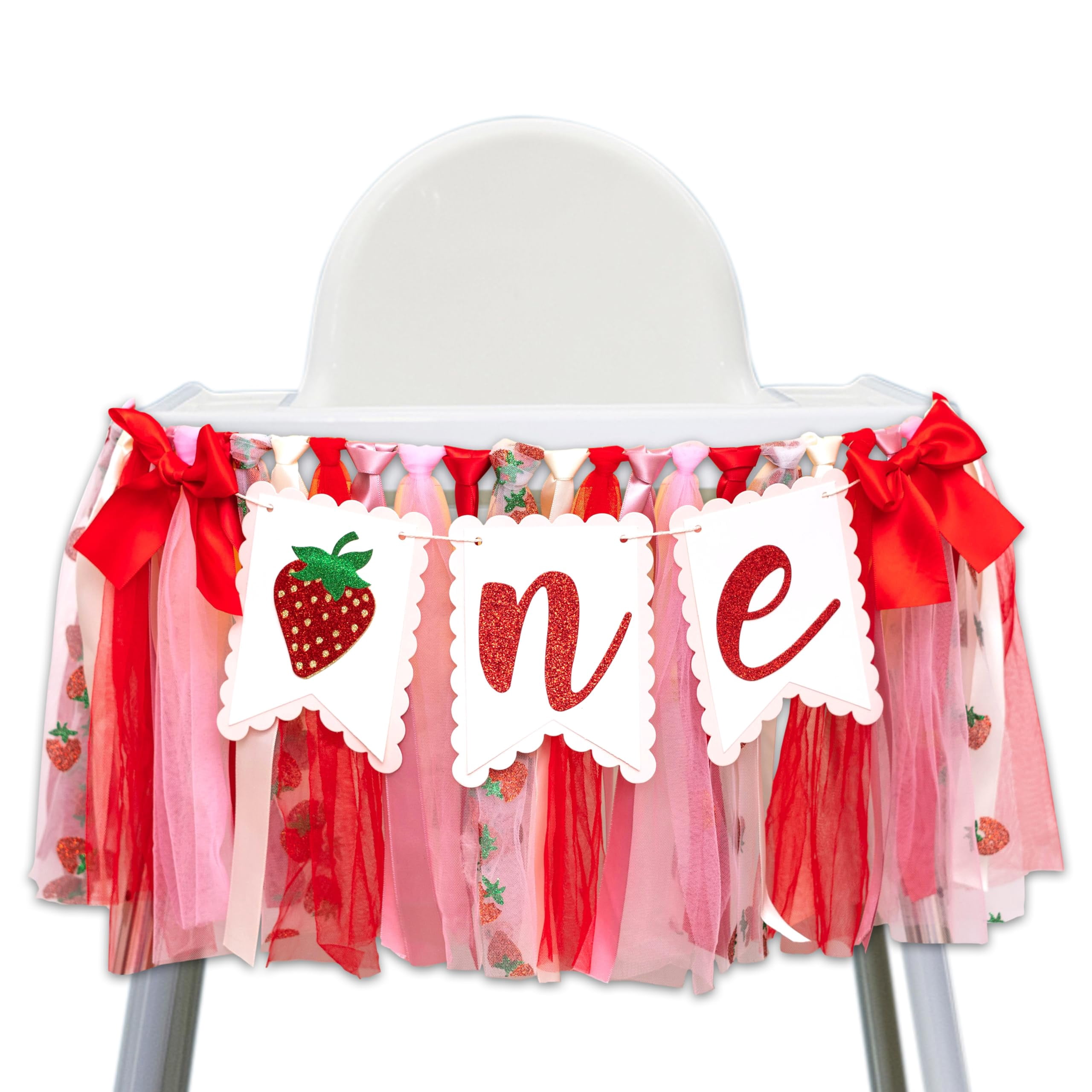 GIOGUK Strawberry OneTRDN High Chair Banner - Strawberry 1st Birthday ...
