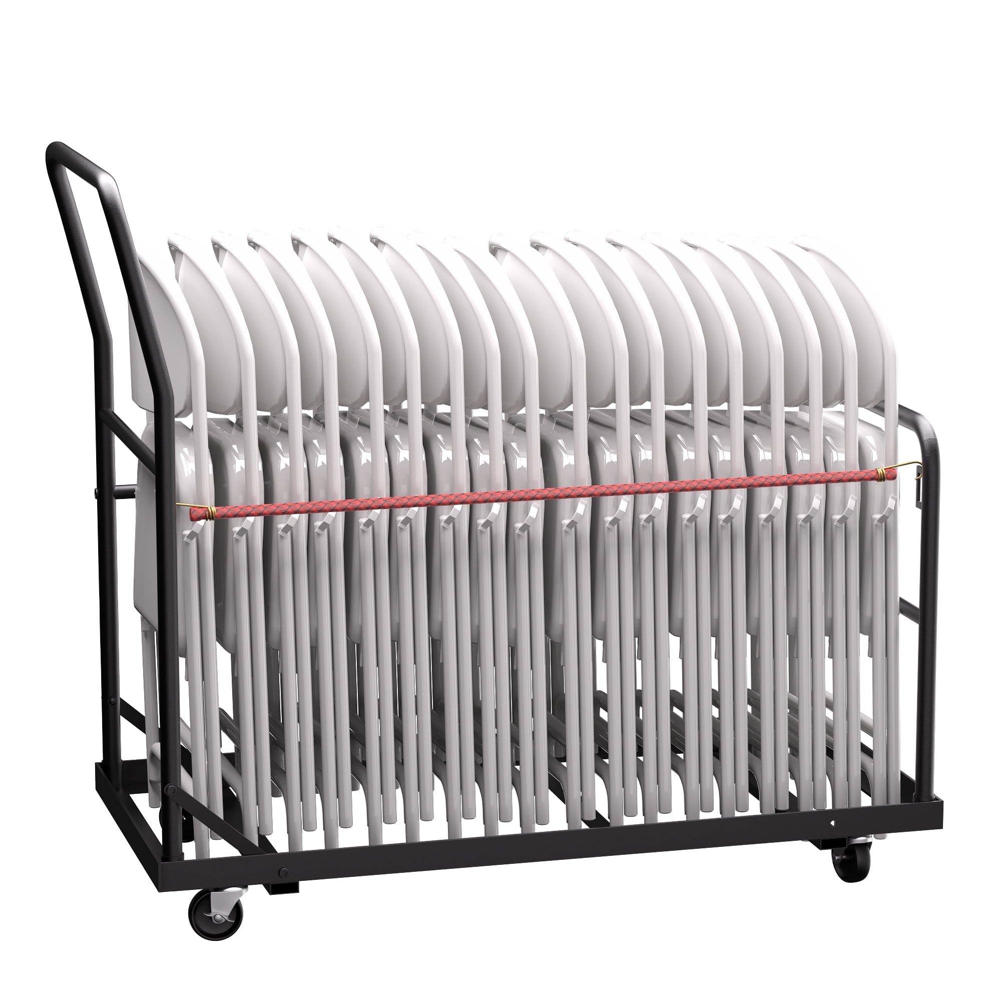 Folding Chair Cart with Wheels – Heavy Duty Rolling Chair Dolly Holds ...