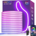 GIPOYENT 16.4ft RGB LED Neon Strip Lights, 24V IP67 Waterproof Music ...