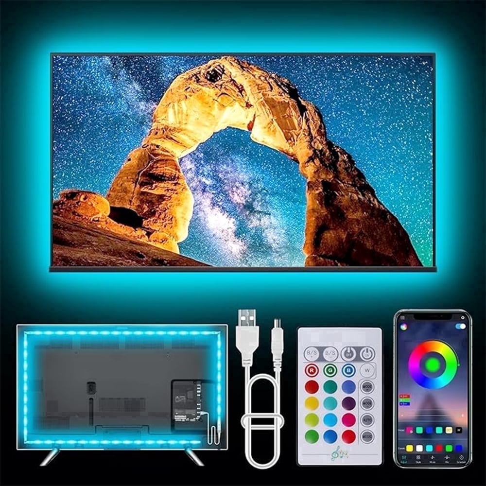 GIPOYENT LED Lights for TV, 9.84ft RGB TV Backlight Strip for 45-55 ...