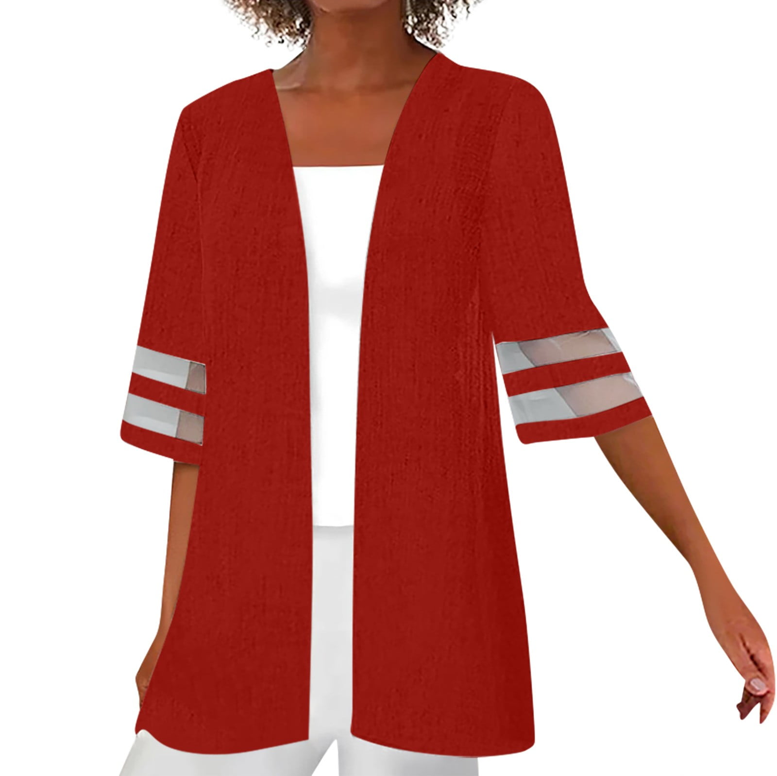 Gipqjk Cardigans For Women Plus Sizes For Summer Half Sleeve Womens Cardigans Lightweight Open