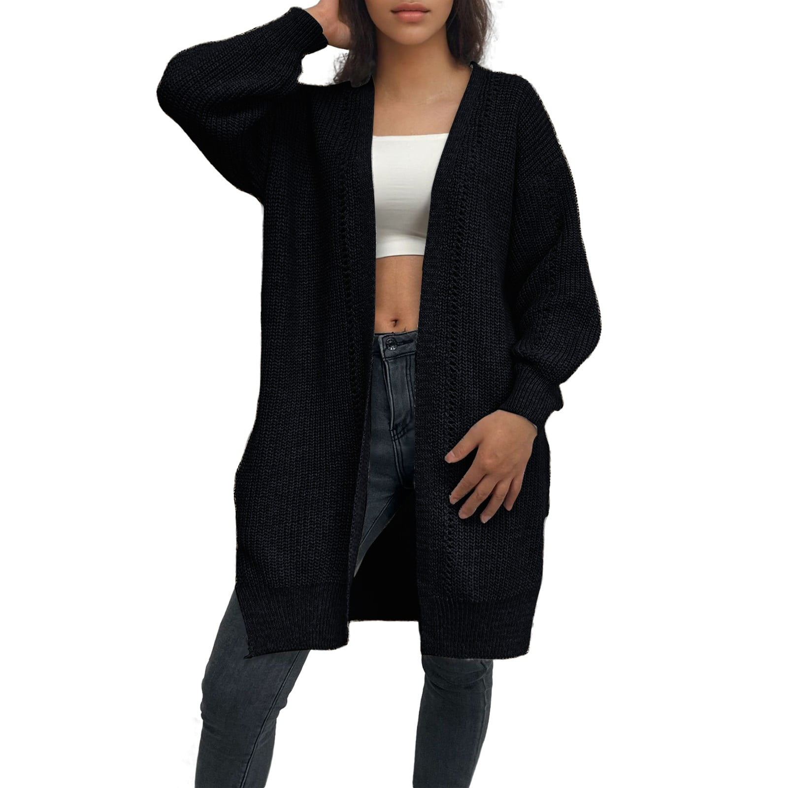 GIPQJK Cardigans for Women Trendy Open Front Chunky Cable Knit Sweaters ...