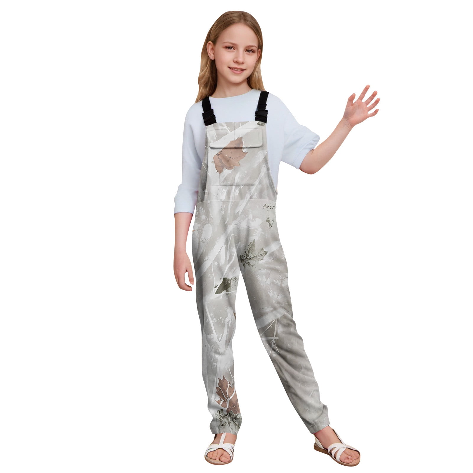 GIPQJK Girls and Boys Fleece Sherpa Overalls Maple Leaf Print One-Piece ...
