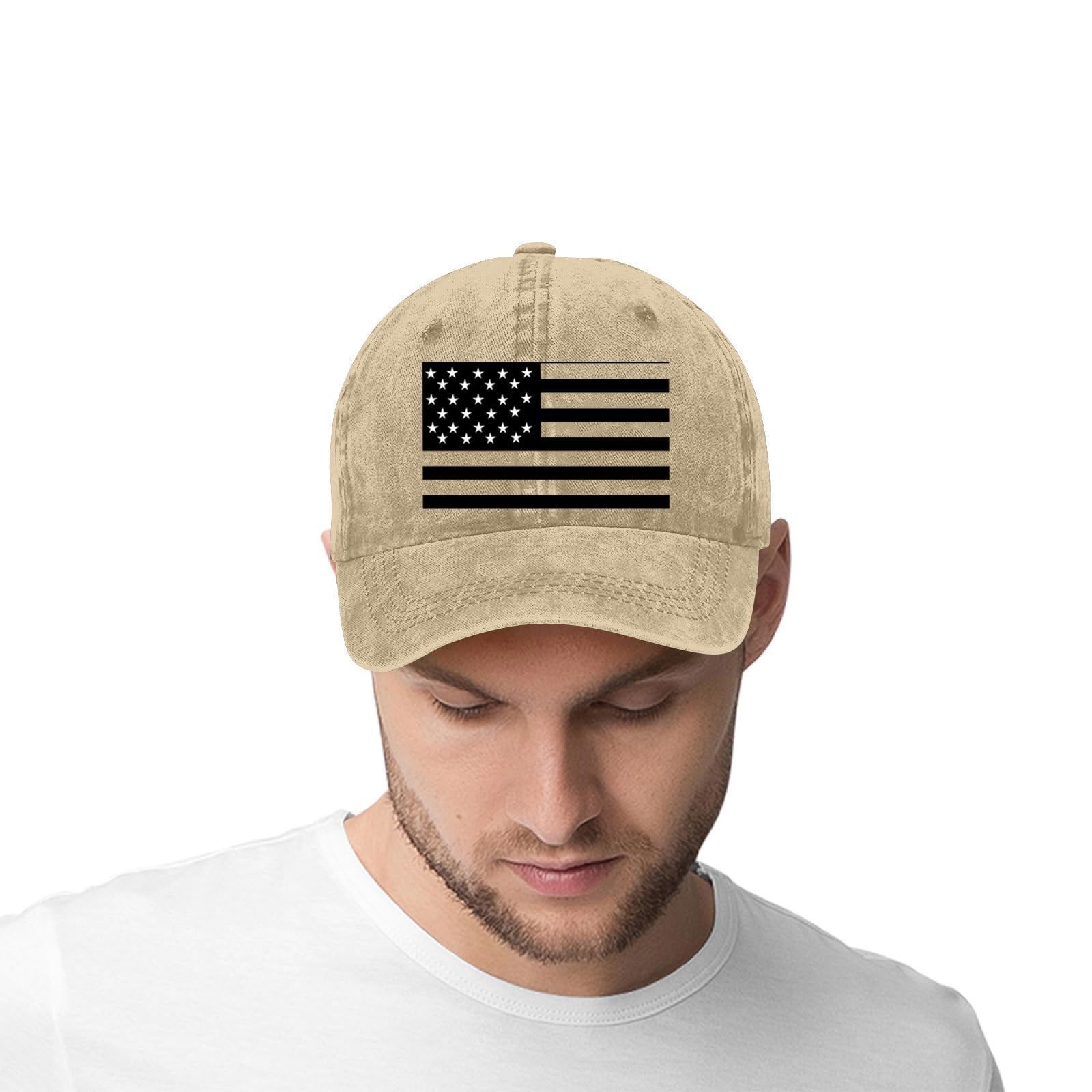 GIPQJK Men Women American Flag Baseball Cap Adjustable Low Profile ...