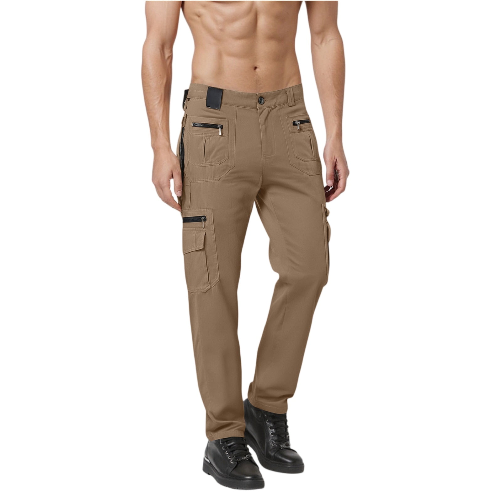 GIPQJK Men's Cargo Pants with Multi Pocket Stretch Tactical Pants ...