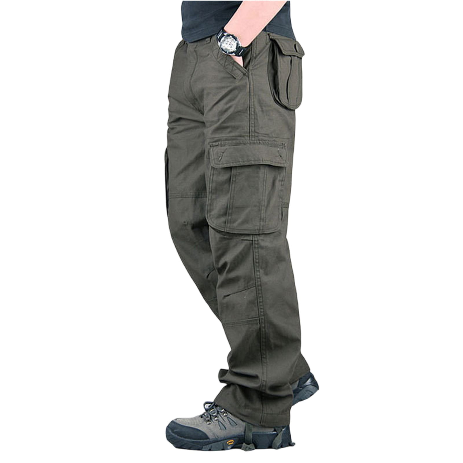 GIPQJK Men's Lightweight Hiking Pants Relaxed Fit Stretch Work Cargo ...