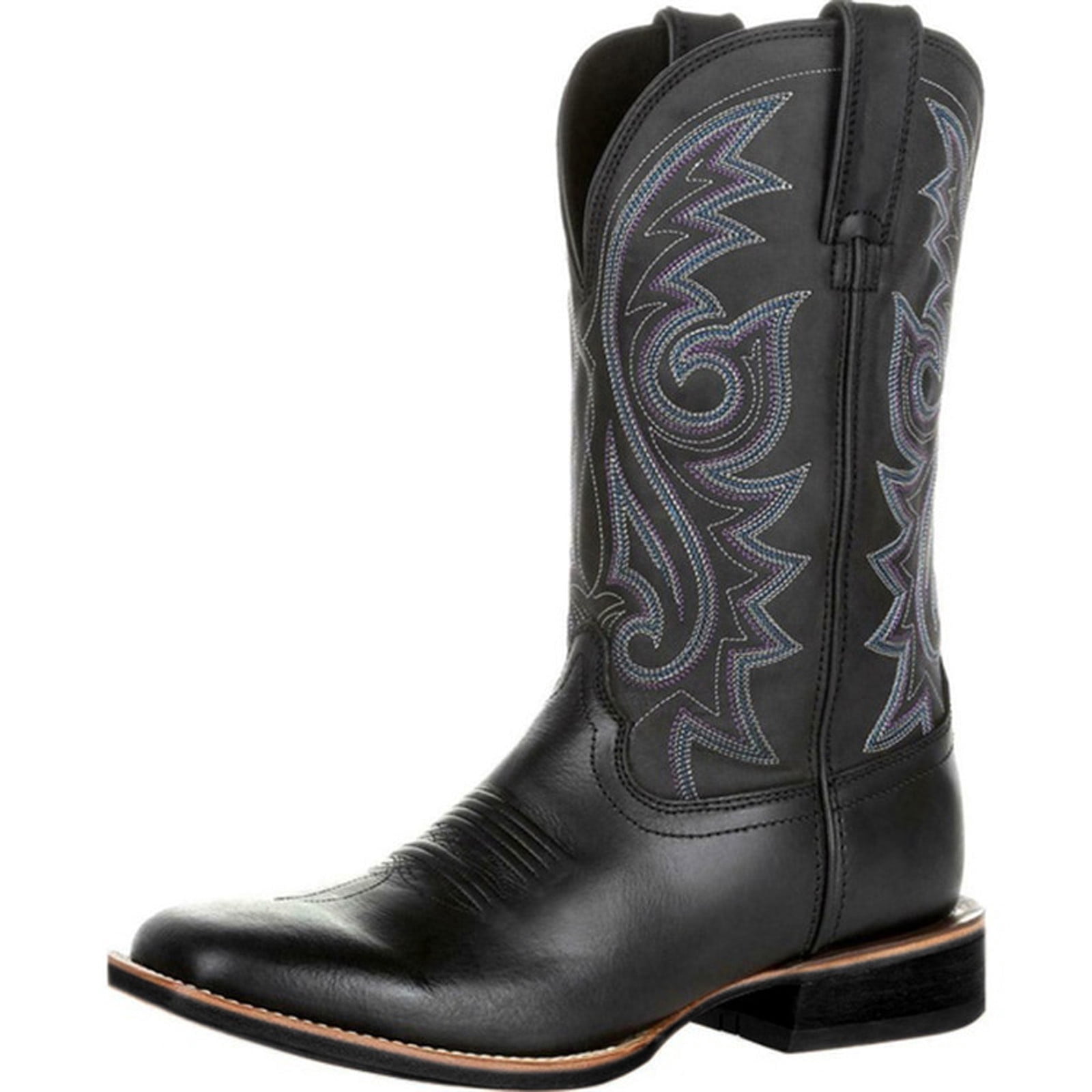 GIPQJK Men's Cowboy Boots with Durable Classic Embroidery: Western ...