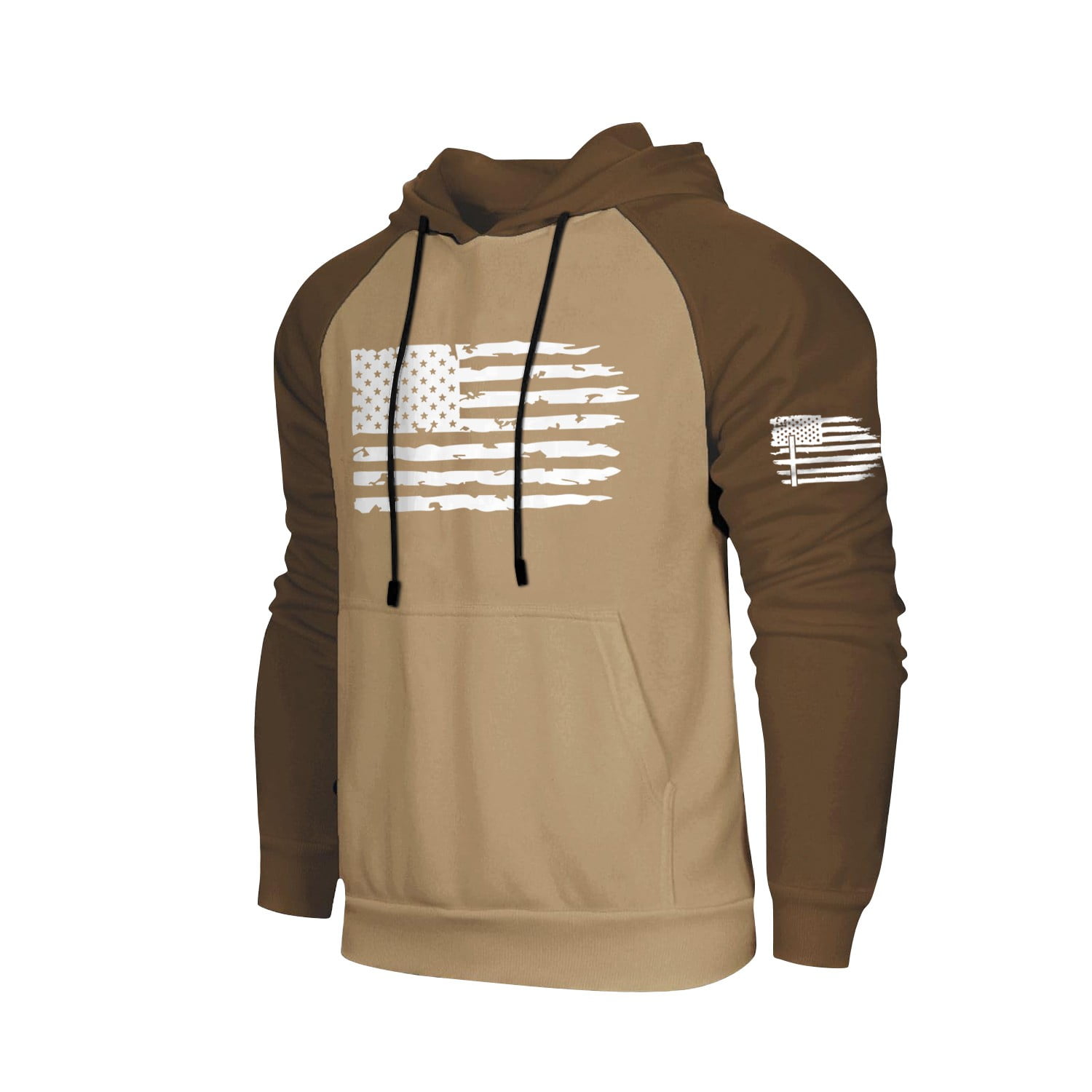 GIPQJK Mens Graphic Hoodies Merican Flag Design Hooded Sweatshirts 2024 ...