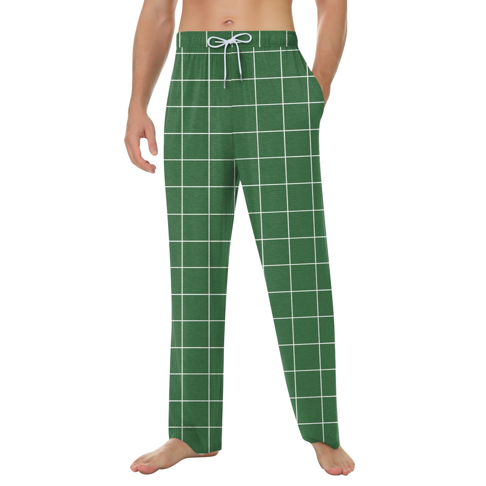 GIPQJK Pajama Pants Men Fuzzy Cute Pajama Pants Comfy Buffalo Plaid ...