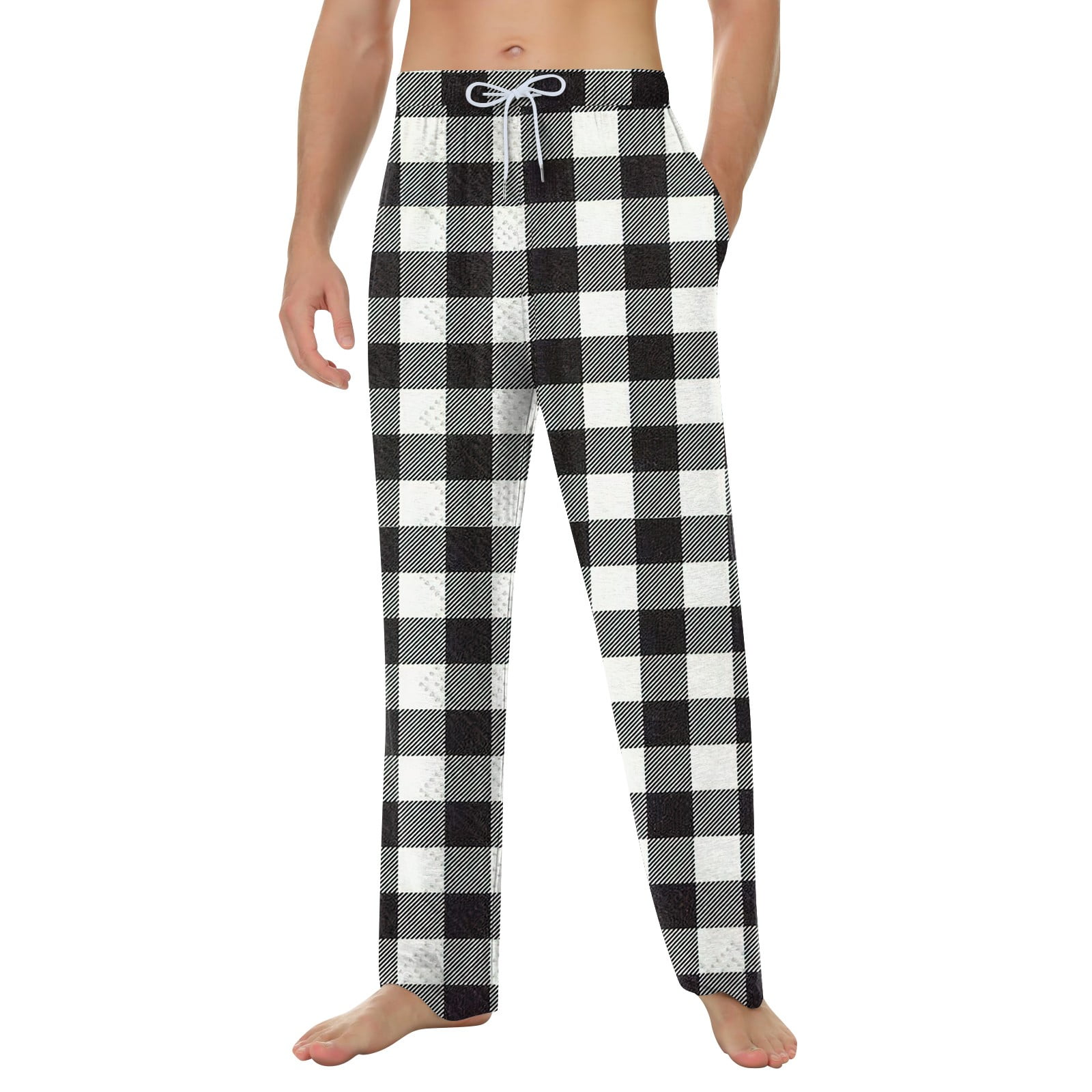 GIPQJK Pajamas Men Comfy Pj Pants Pj Bottoms Plaid ComfortSoft Cotton ...