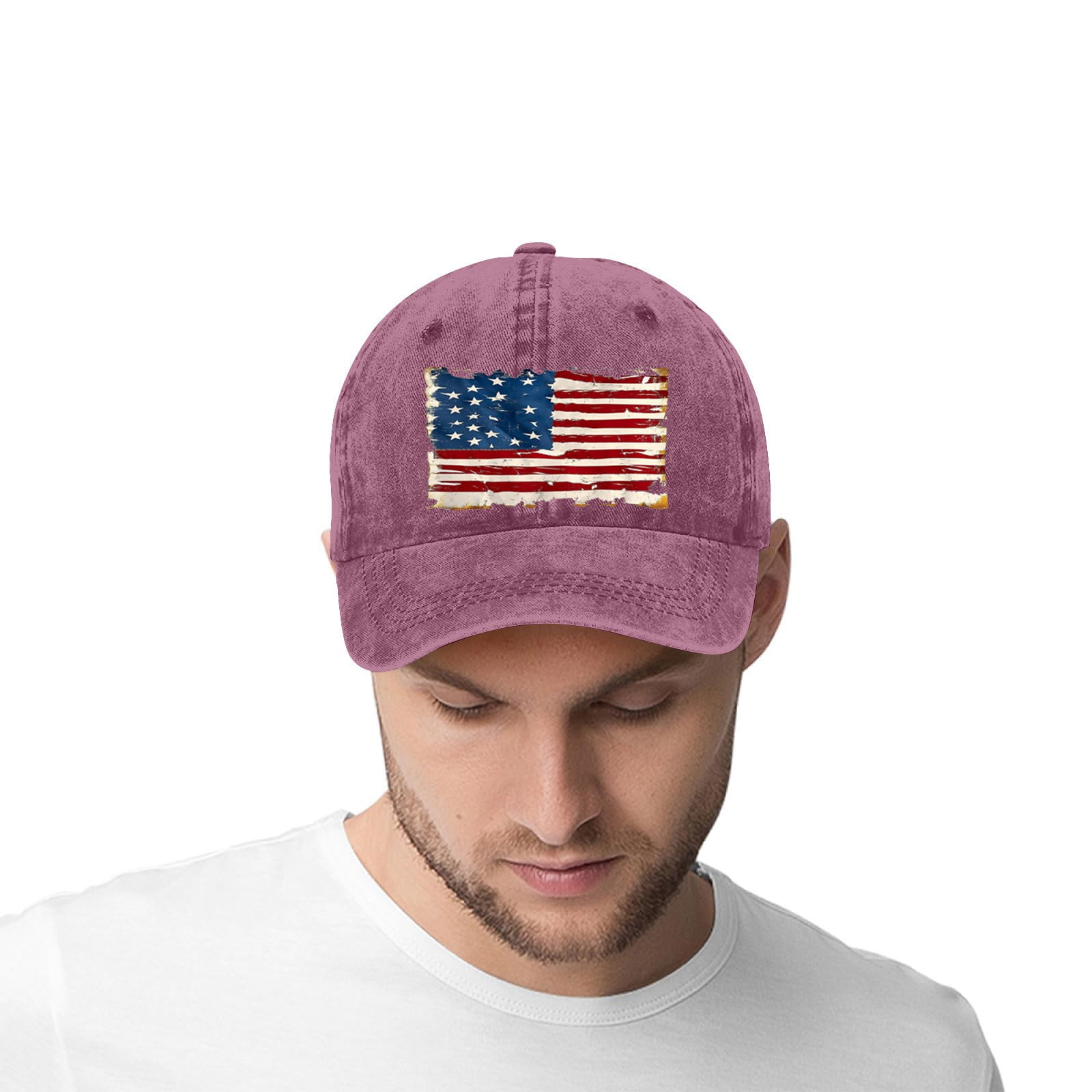 GIPQJK Patriotic USA Baseball Cap - Washed Cotton Adjustable Golf Hat ...