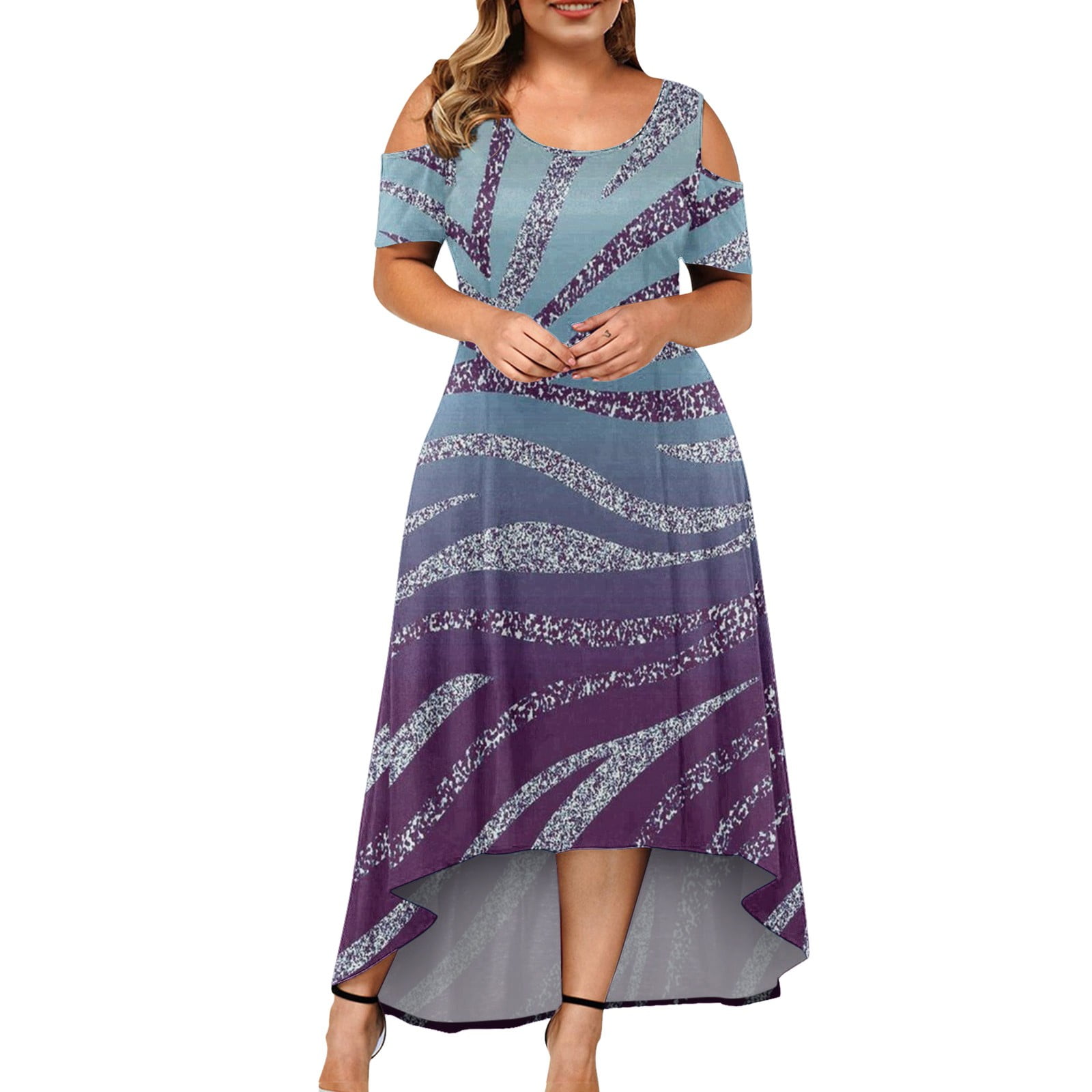 Gipqjk Plus Size Maxi Dresses For Curvy Women Clearance Trendy Floral