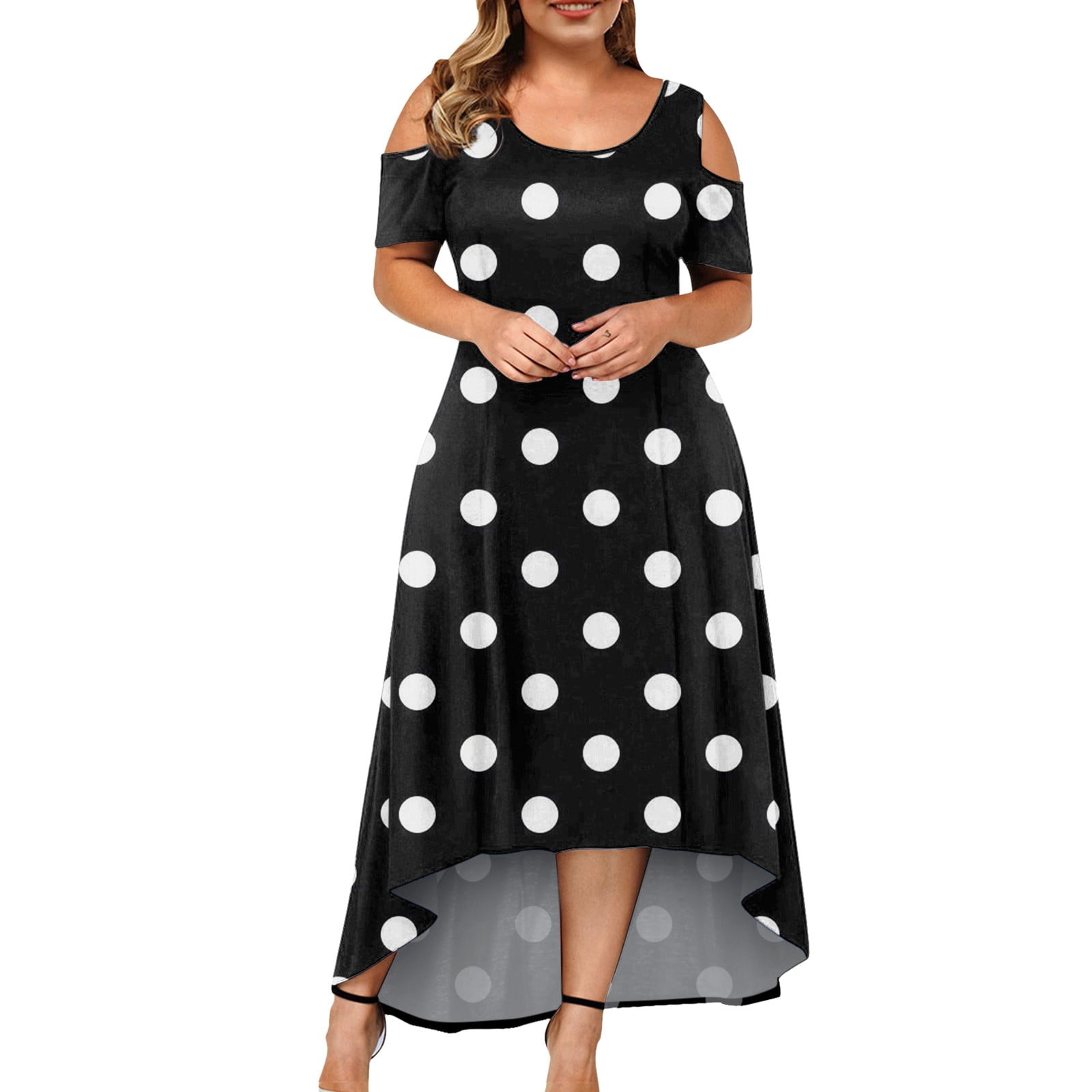 Gipqjk Plus Size Maxi Dresses For Women Sexy Trendy Floral Boho Off