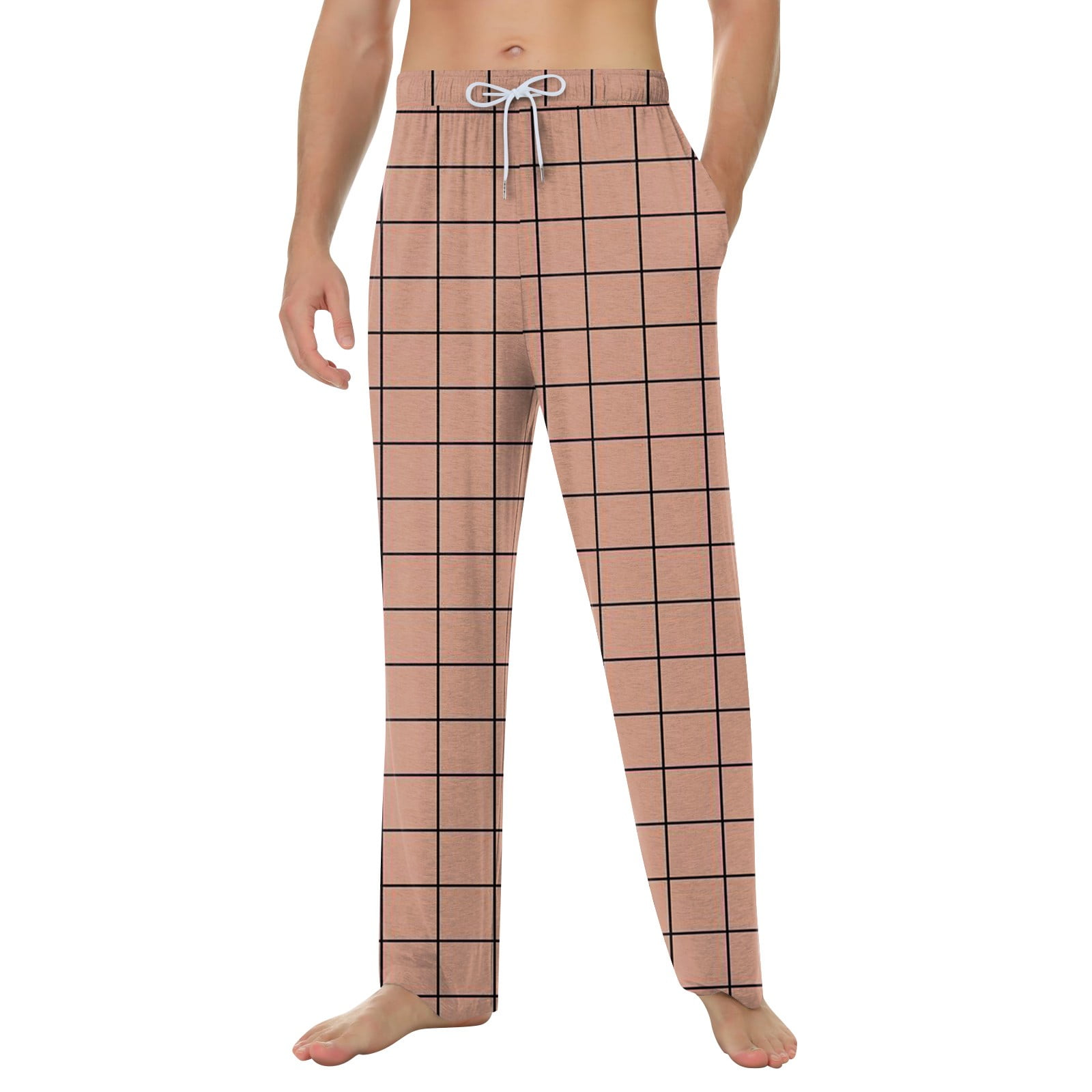 GIPQJK Plus Size Pajama Pants Plaid Comfy Plaid Pj Pants Plus Size ...