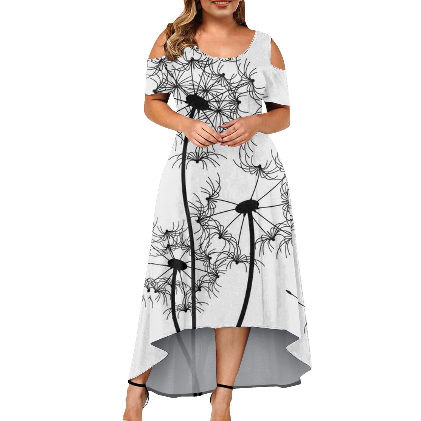 Gipqjk Plus Size Summer Sundress For Women 4x 5x Trendy Butterfly Boho