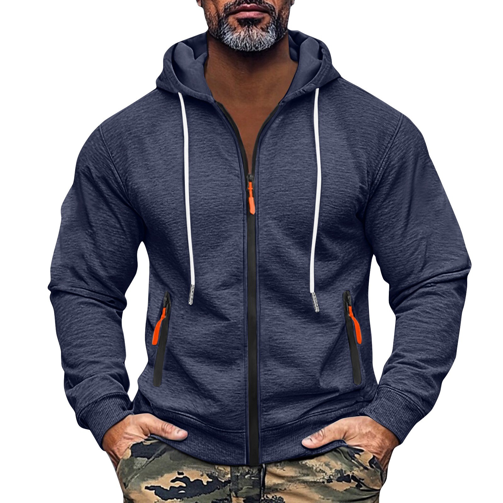 GIPQJK Tactical Hoodies for Men Full Zip Fleece Lined Hoodies Coats ...