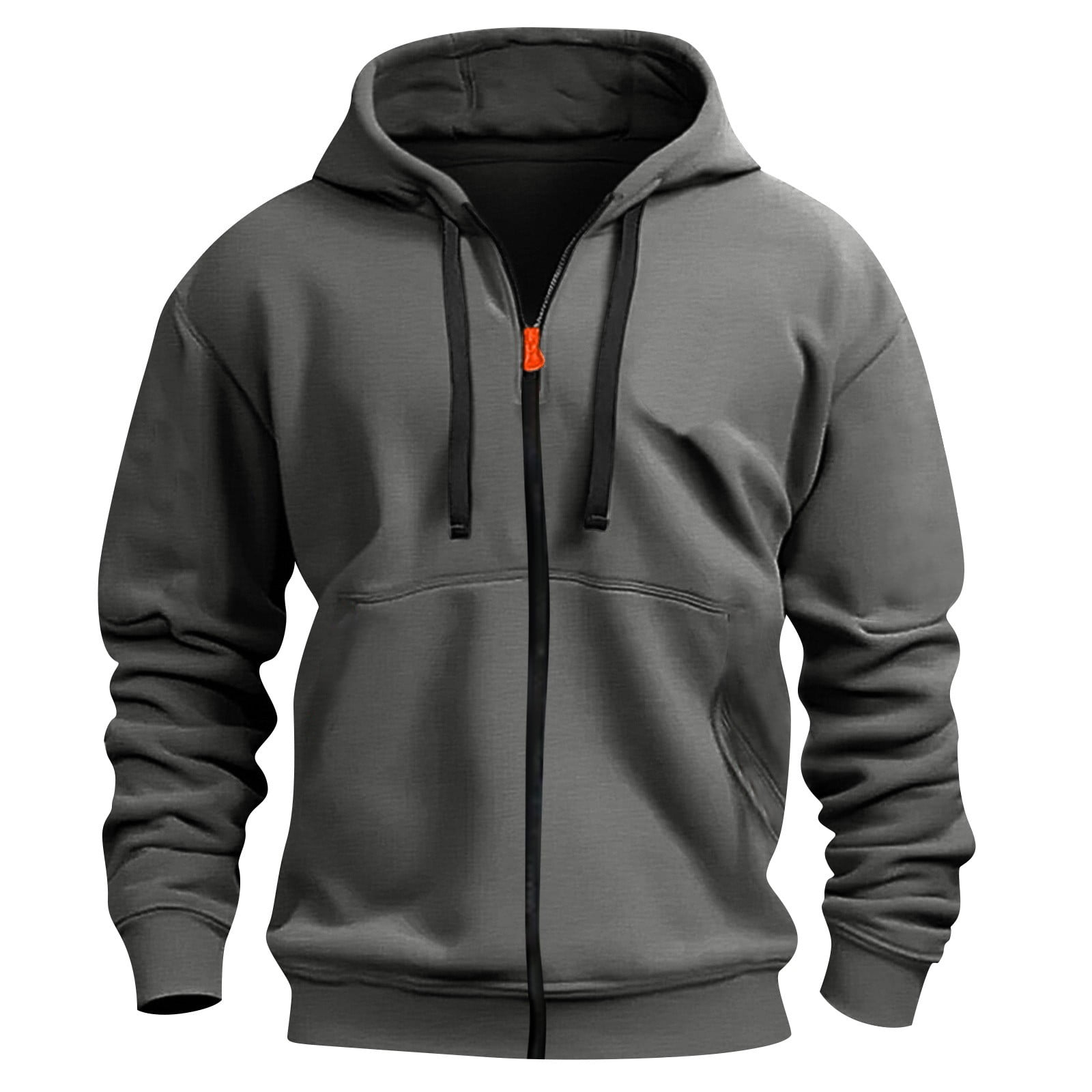 GIPQJK Tactical Hoodies for Men Full-Zip Fleece Lined Hooded Jackets ...