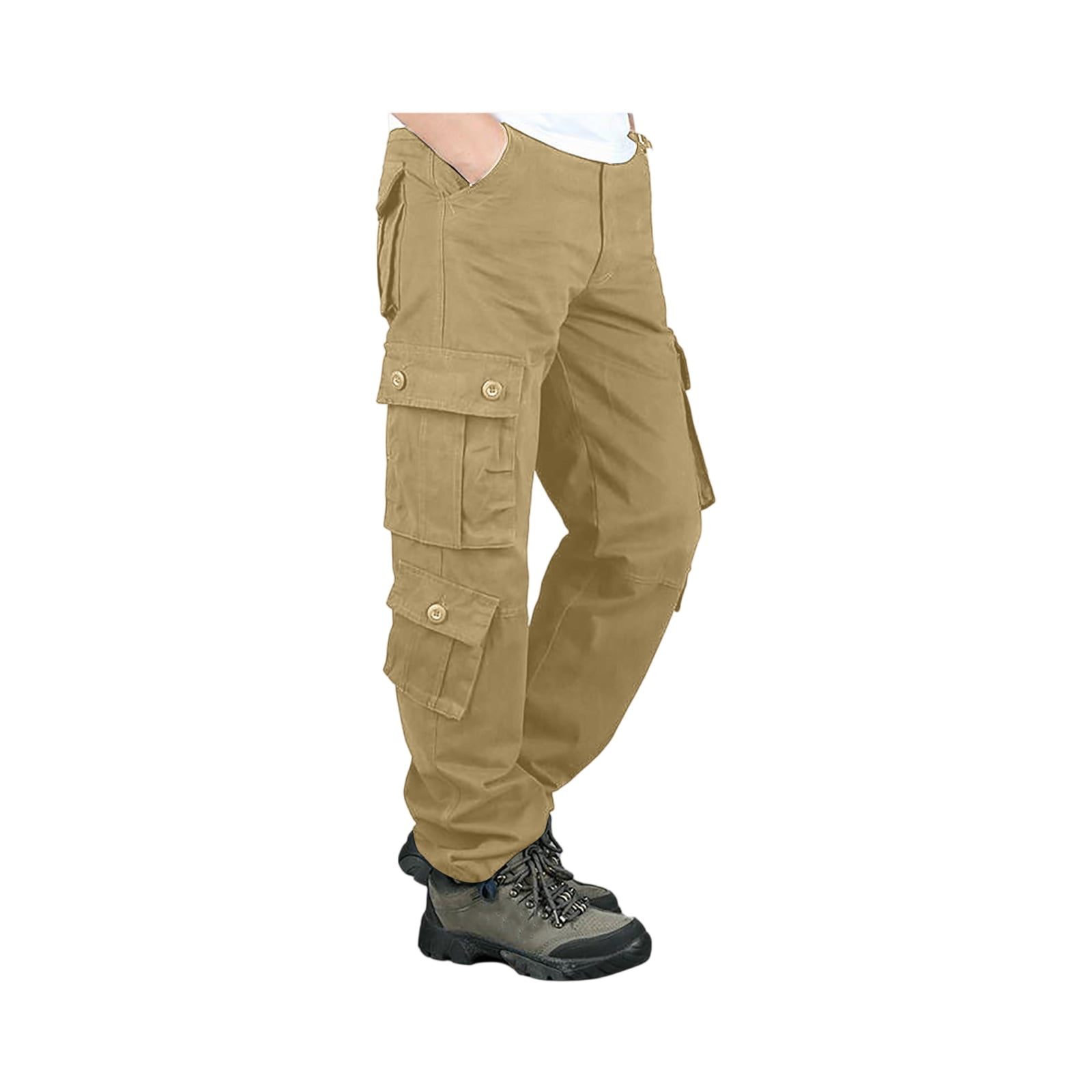 GIPQJK Tactical Pants for Men Lightweight Hiking Pants Elastic Waist ...