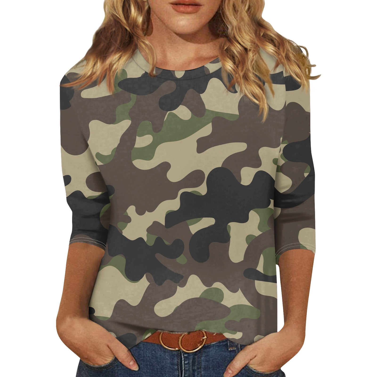 GIPQJK Women's Fall Sweatshirts Tops 2024 Vacation Trendy Crew Neck ...
