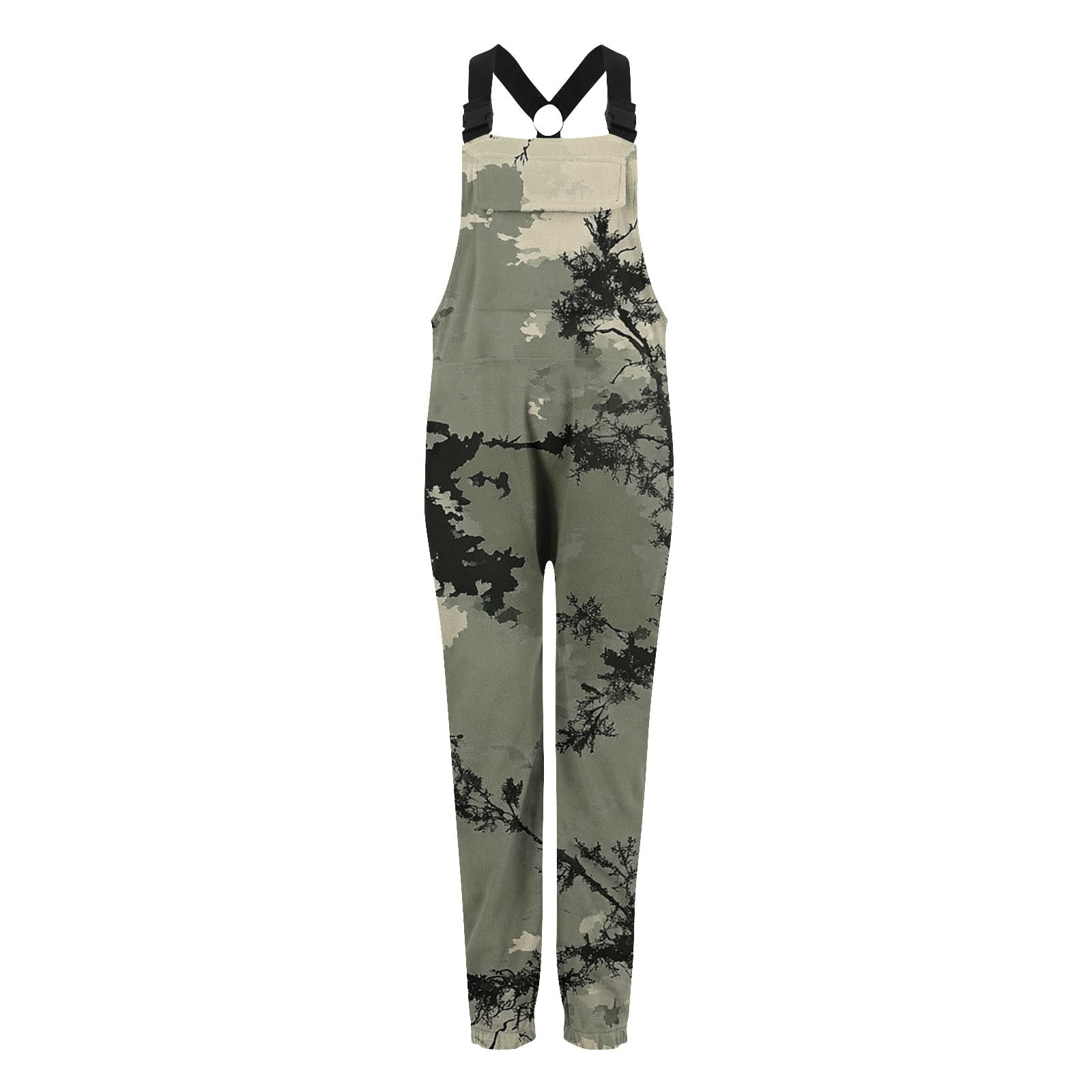 GIPQJK Fleece Overalls Women Winter Warm camo print Jumpsuits Loose ...