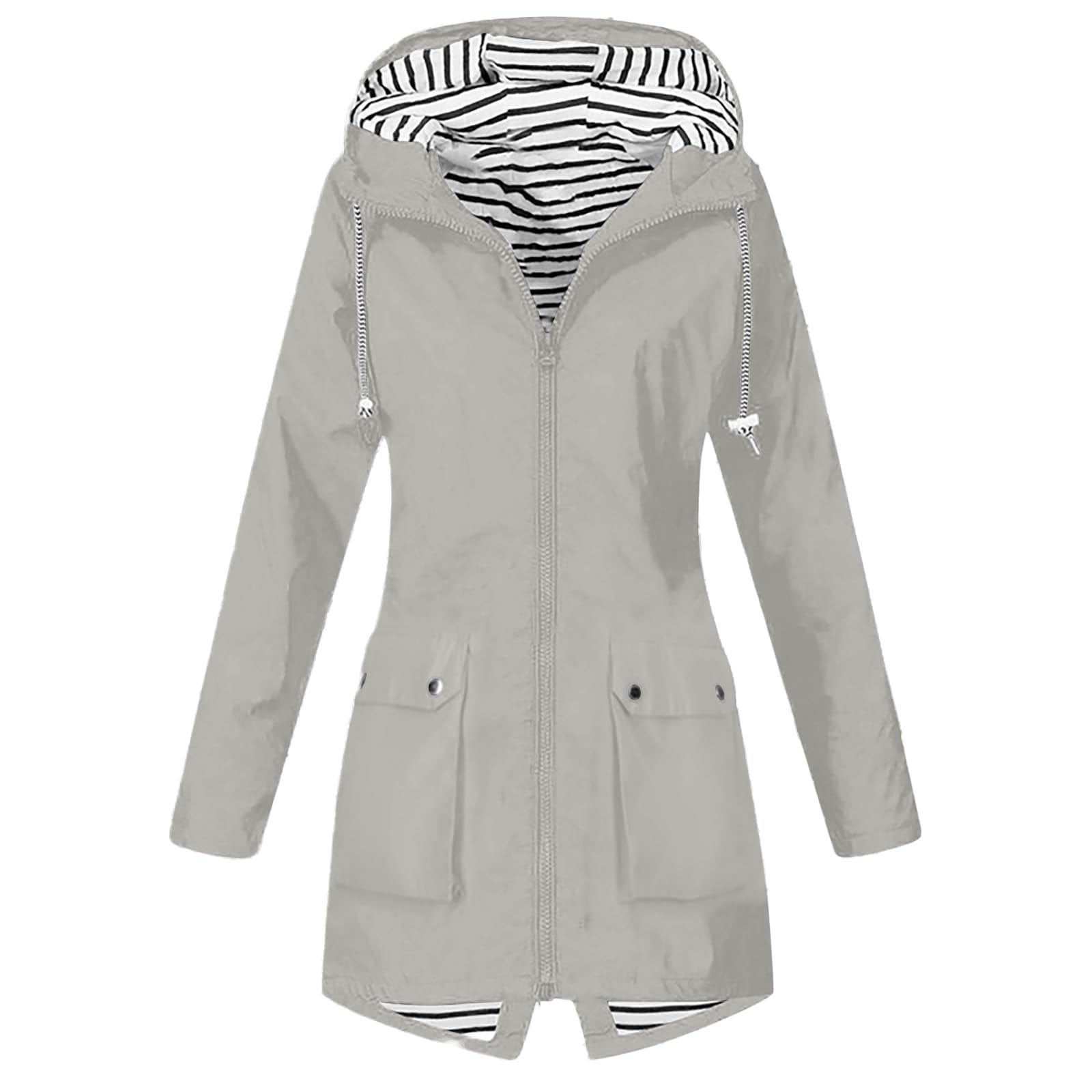 GIPQJK Womens Rain Coats Waterproof with Hood Lightweight Rain Jacket ...