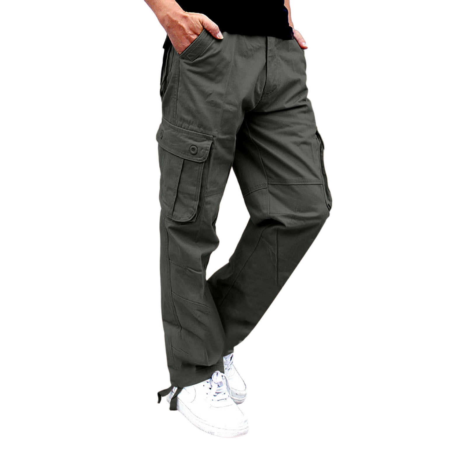 GIPQJK Work Pants for Men Lightweight Cargo Pants Relaxed Fit Stretch ...